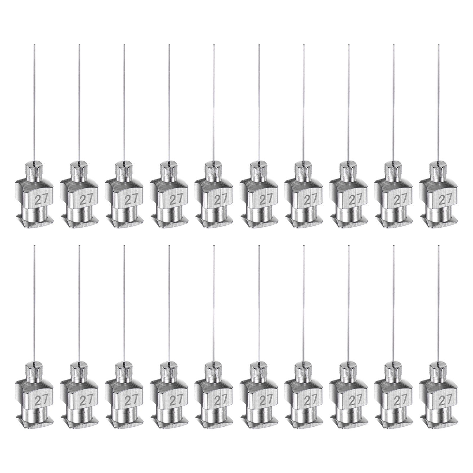 Uxcell 20pcs 27G Stainless Steel Dispensing Needles, 1" Glue Needle ...