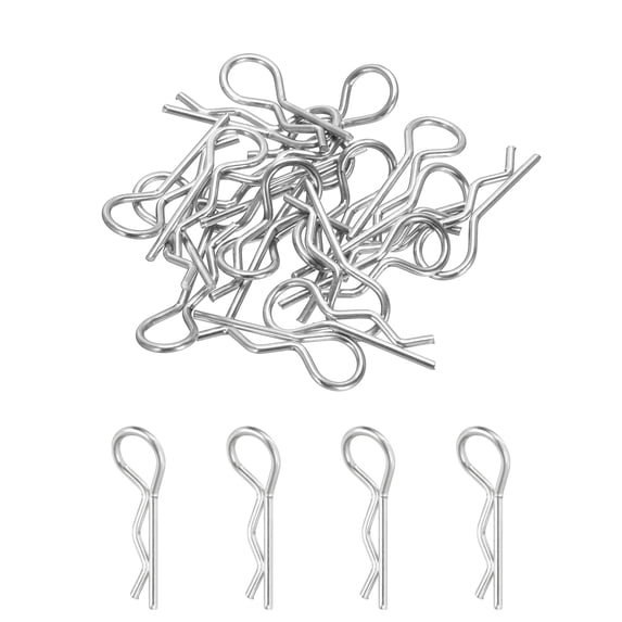 Uxcell 20pcs 30-Degree Angle Body Clips Bent Springy Pins for All 1/8 1 ...