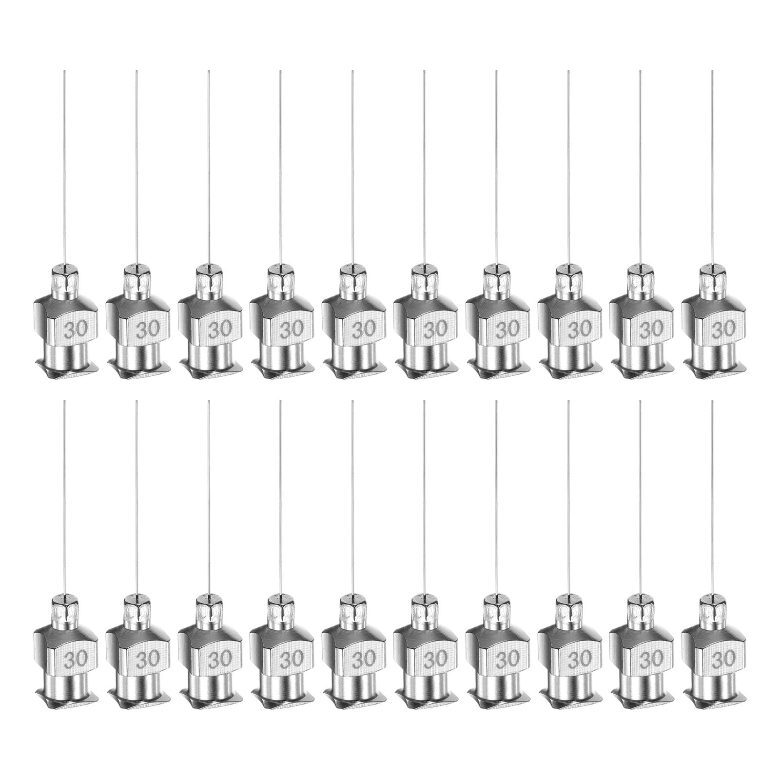Uxcell 20pcs 30G Stainless Steel Dispensing Needles, 1" Glue Needle ...