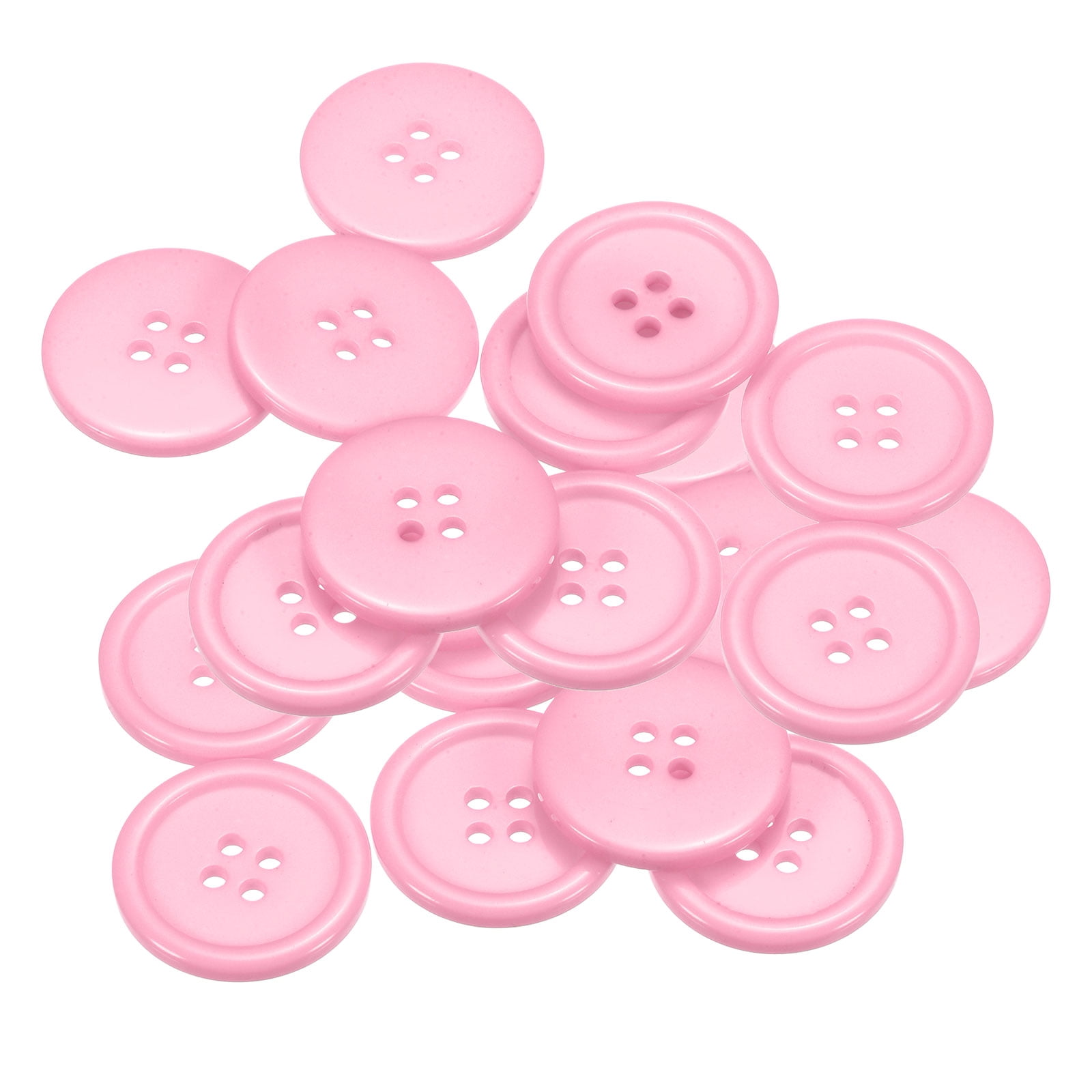 Uxcell 20pcs 40L Sewing Buttons 1"(25mm) Resin Round Flat 4-Hole Craft ...