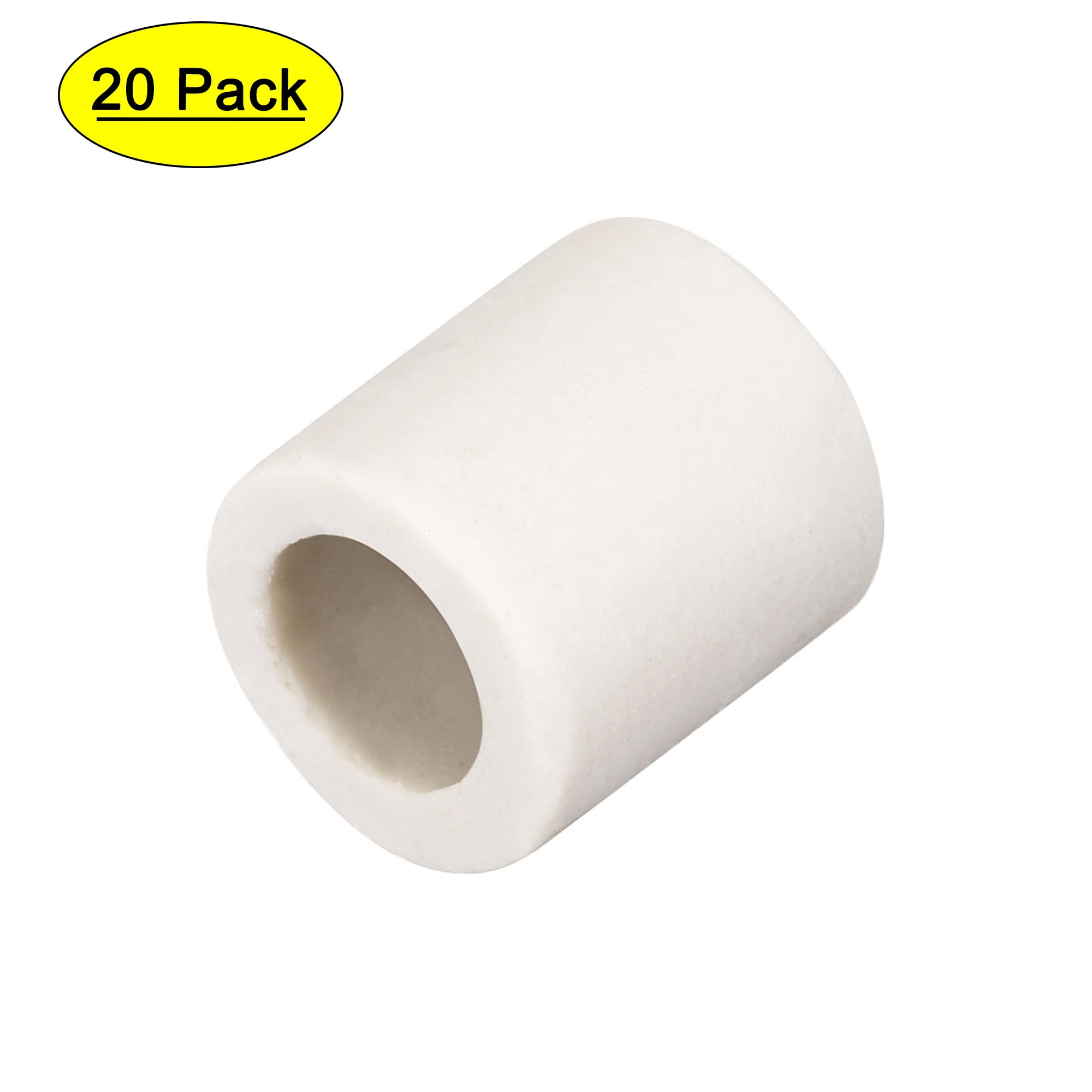 Uxcell 20 Pcs Ceramic Tube Insulated Electronic Wire Heat Insulation ...