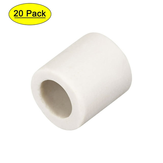 Uxcell 20pcs 6mm Dia Ceramic Tube Insulated Electronic Wire Bundle Heat ...