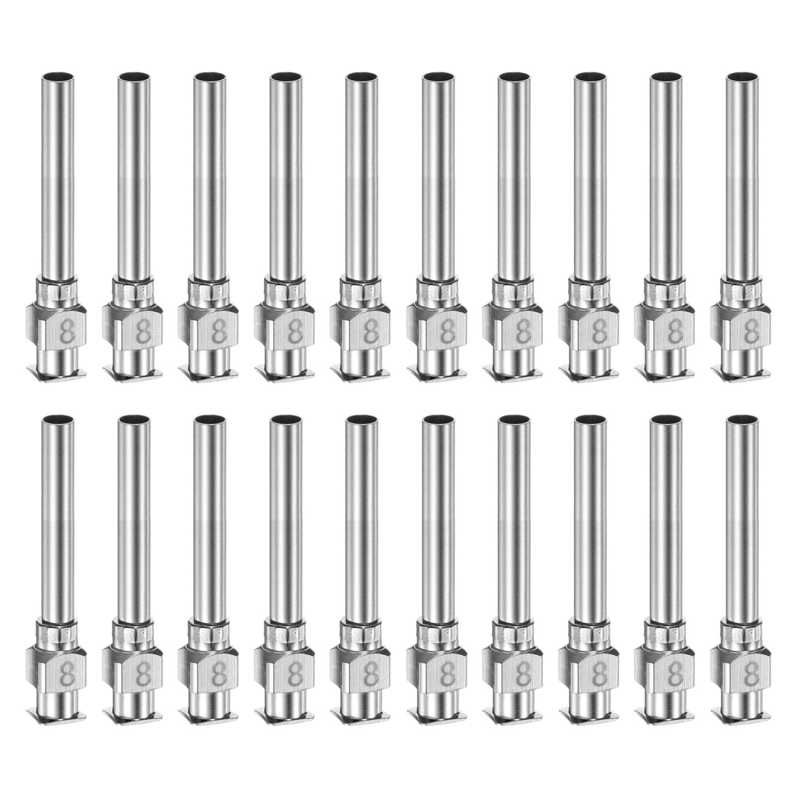 Uxcell 20pcs 8G Stainless Steel Dispensing Needles, 1" Glue Needle Tube ...