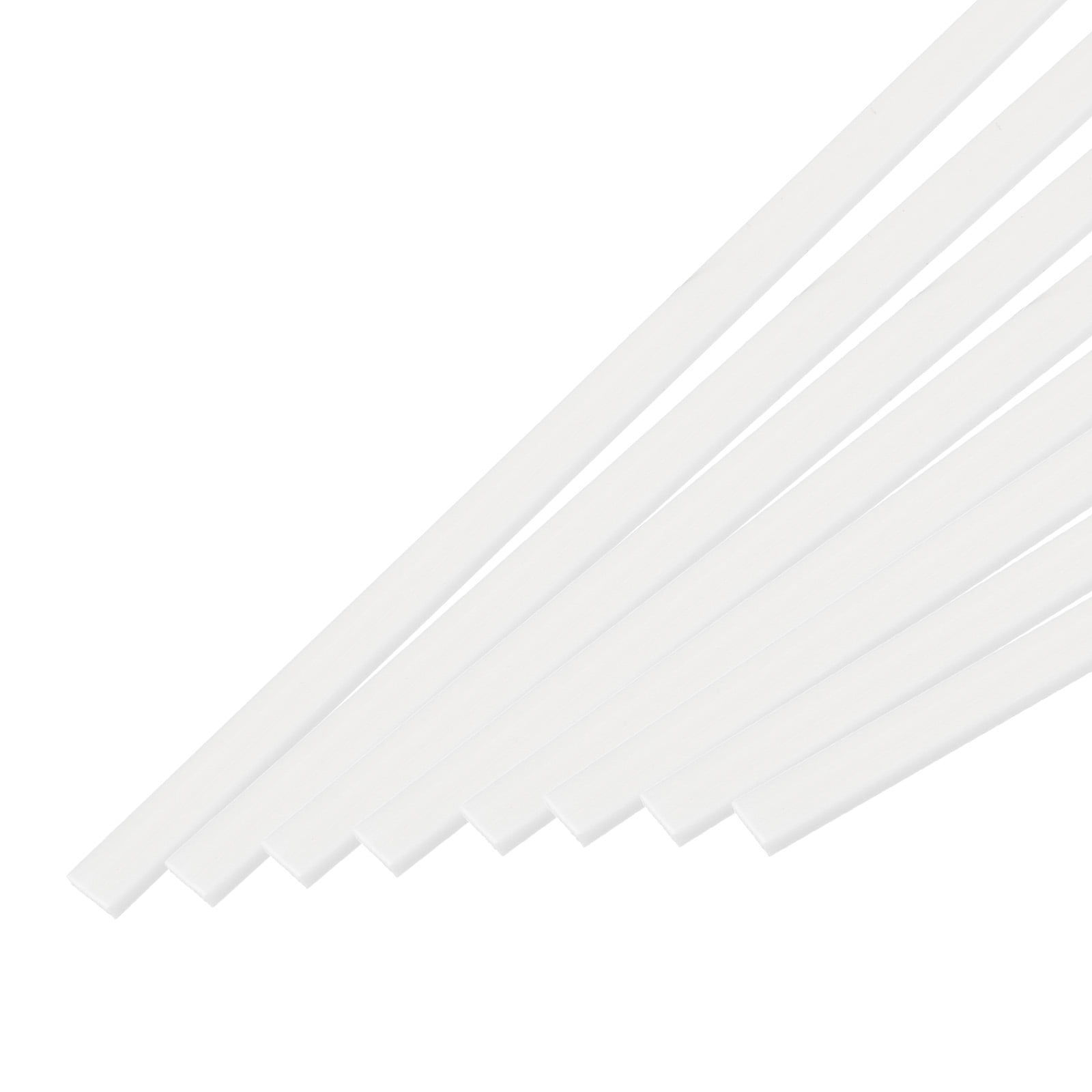 Uxcell 20pcs ABS Rectangle Rod, 1.5x5x250mm ABS Plastic Stick Solid Bar ...