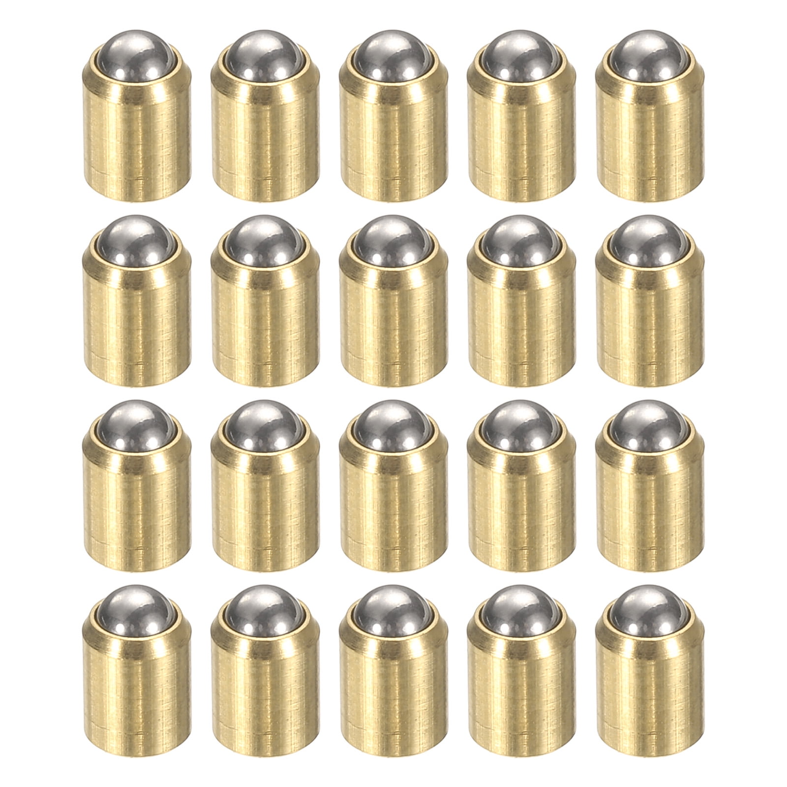Uxcell 20pcs Ball Point Spring Plunger 4x5mm Brass No Step Ball Plunger ...