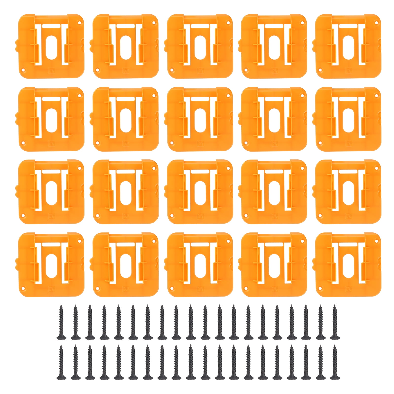 Uxcell 20pcs Battery Holder Wall Mount Tool Holder Dock Battery Storage ...