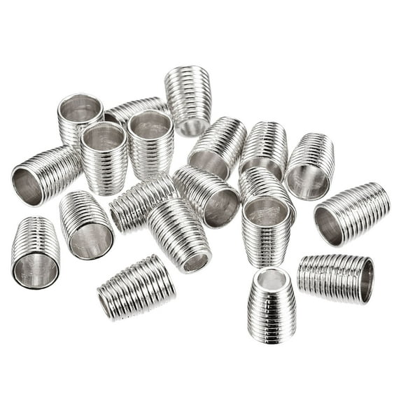 Uxcell 20pcs Bell End Stopper, Alloy Cone Cord Rope Lock Bell Shape ...