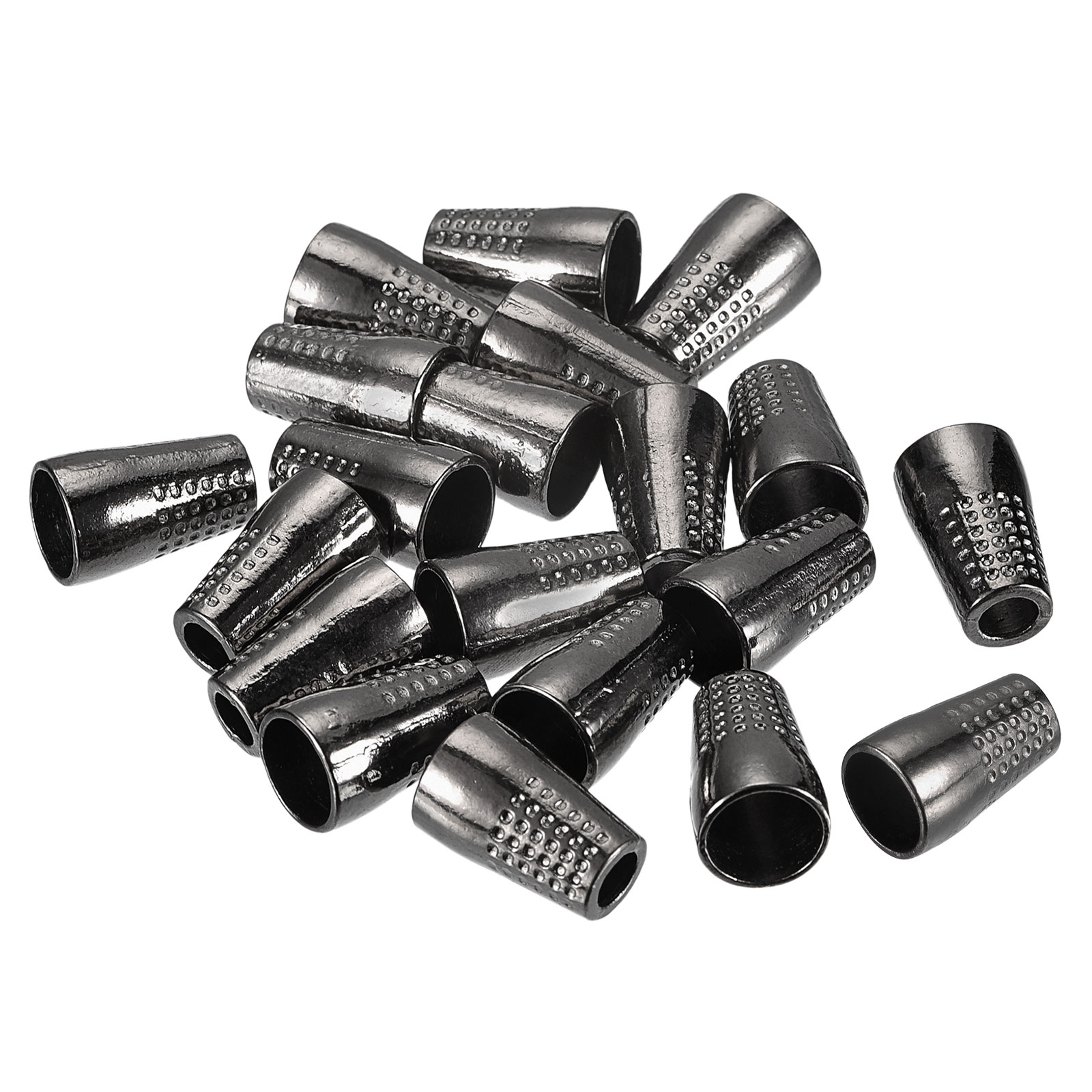 Uxcell 20pcs Bell End Stopper, Conical Bells Cord Rope Ends Lock ...