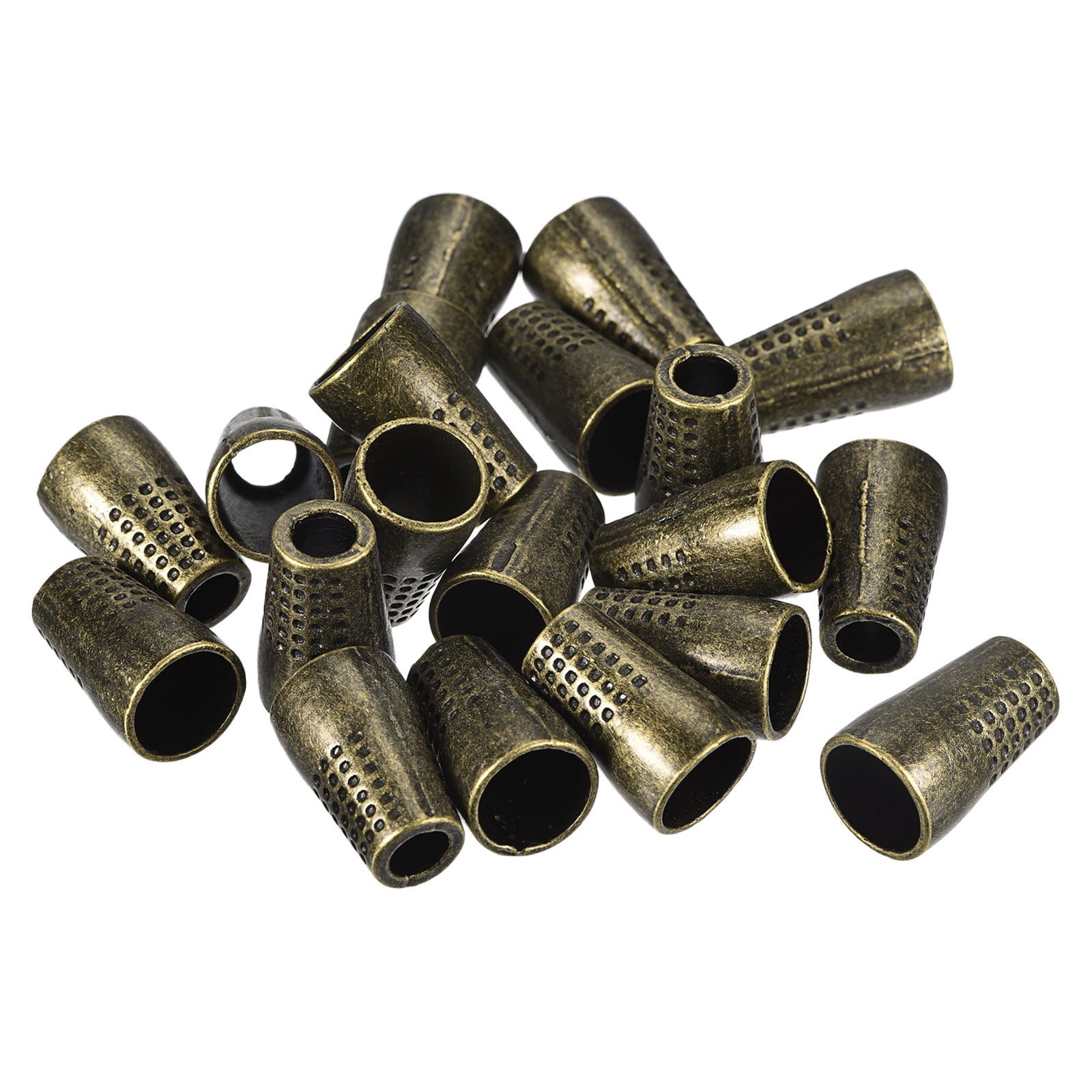 Uxcell 20pcs Bell End Stopper, Conical Bells Cord Rope Ends Lock ...