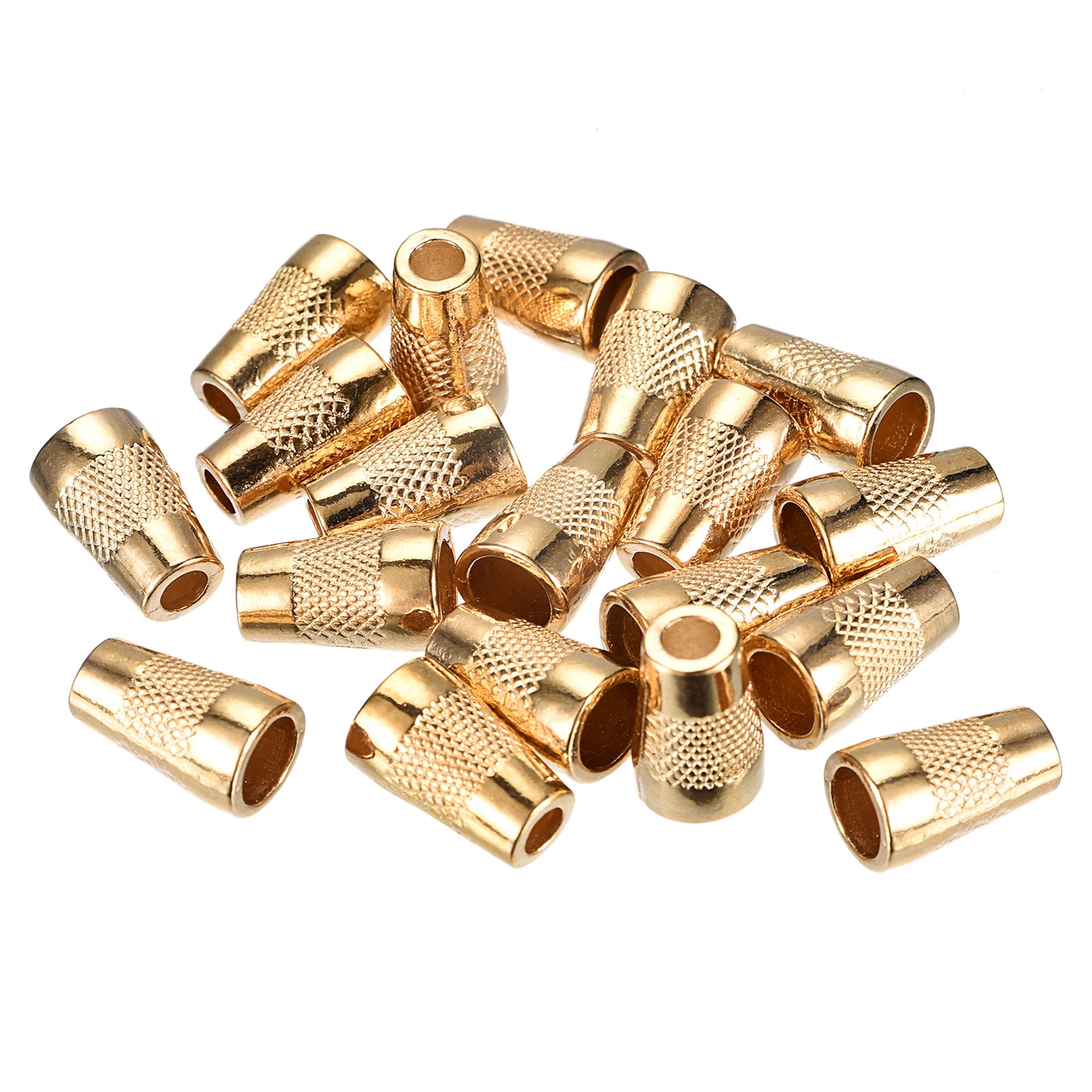 Uxcell 20pcs Bell End Stopper, Conical Bells Cord Rope Ends Lock ...