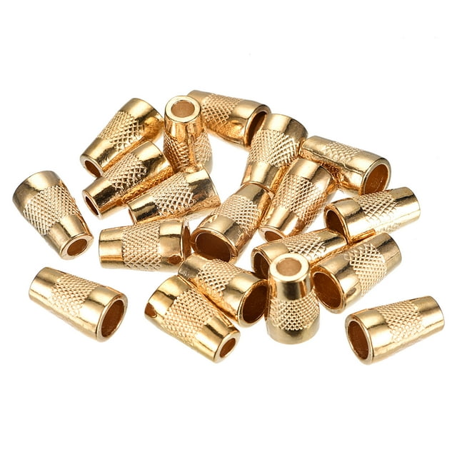 Uxcell 20pcs Bell End Stopper, Conical Bells Cord Rope Ends Lock ...