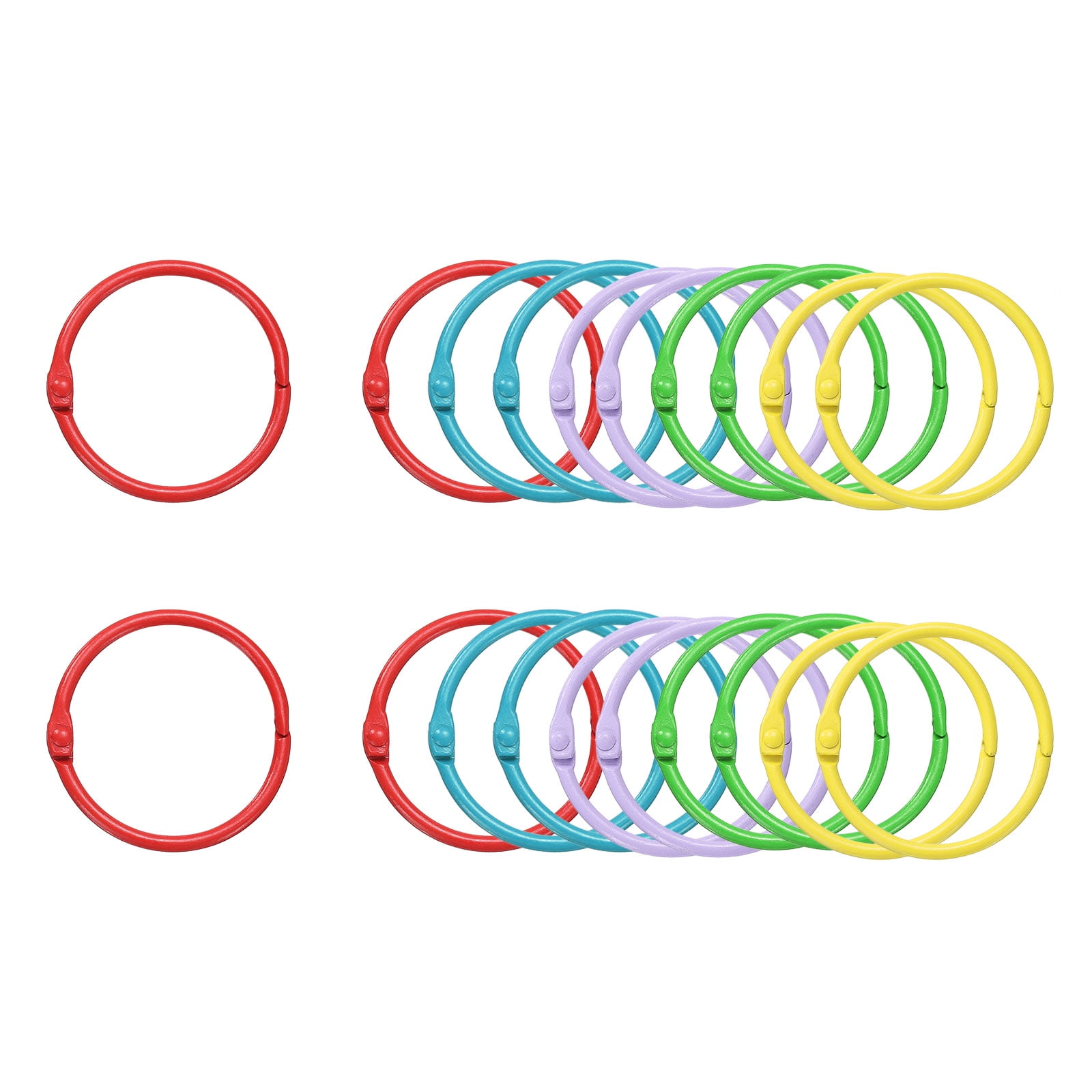 Uxcell 20pcs Binder Rings 1.5 Inch Loose Leaf Binder Ring Metal Book ...