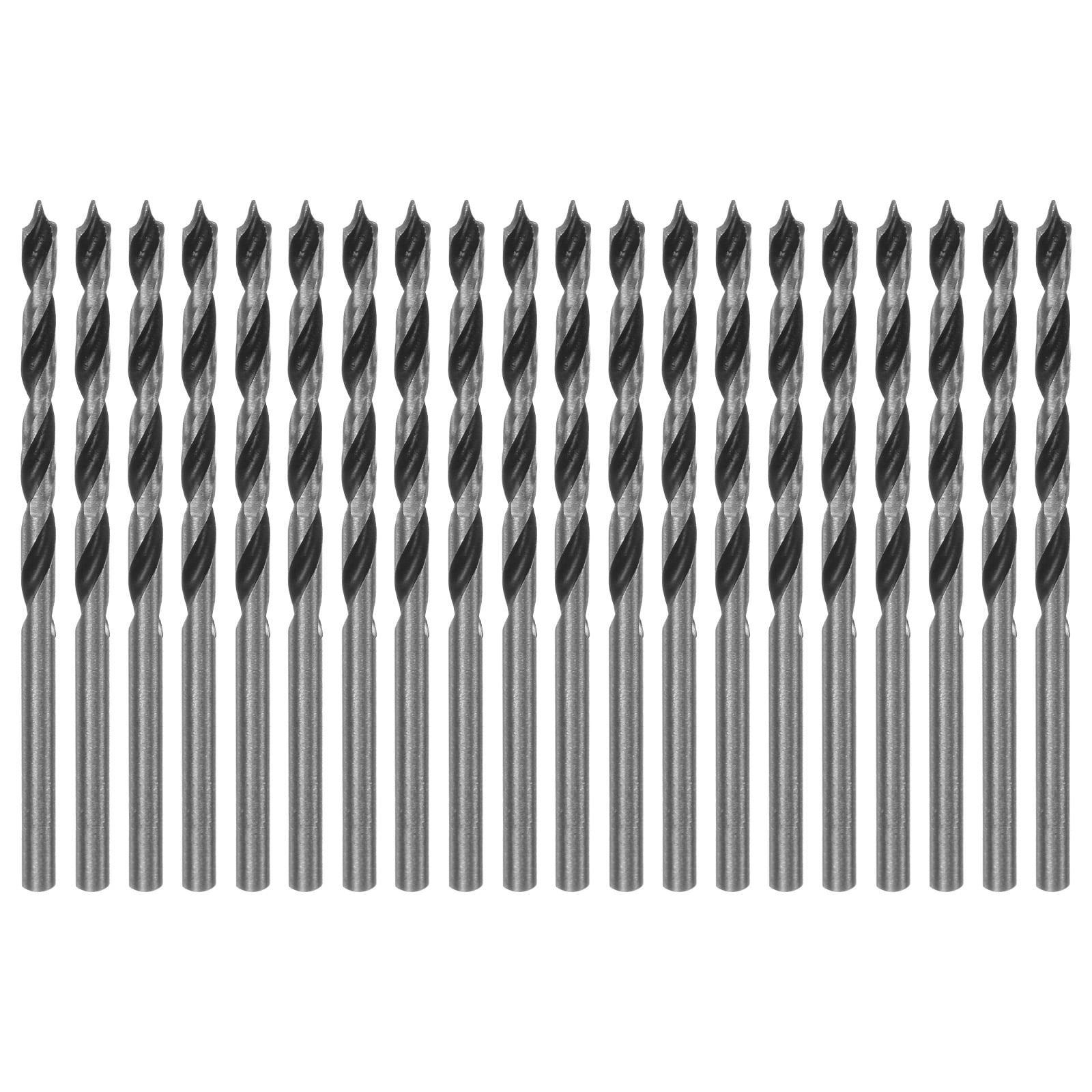Uxcell 20pcs Brad Point Drill Bits Dia 3mm/0.1" Carbon Steel Round ...