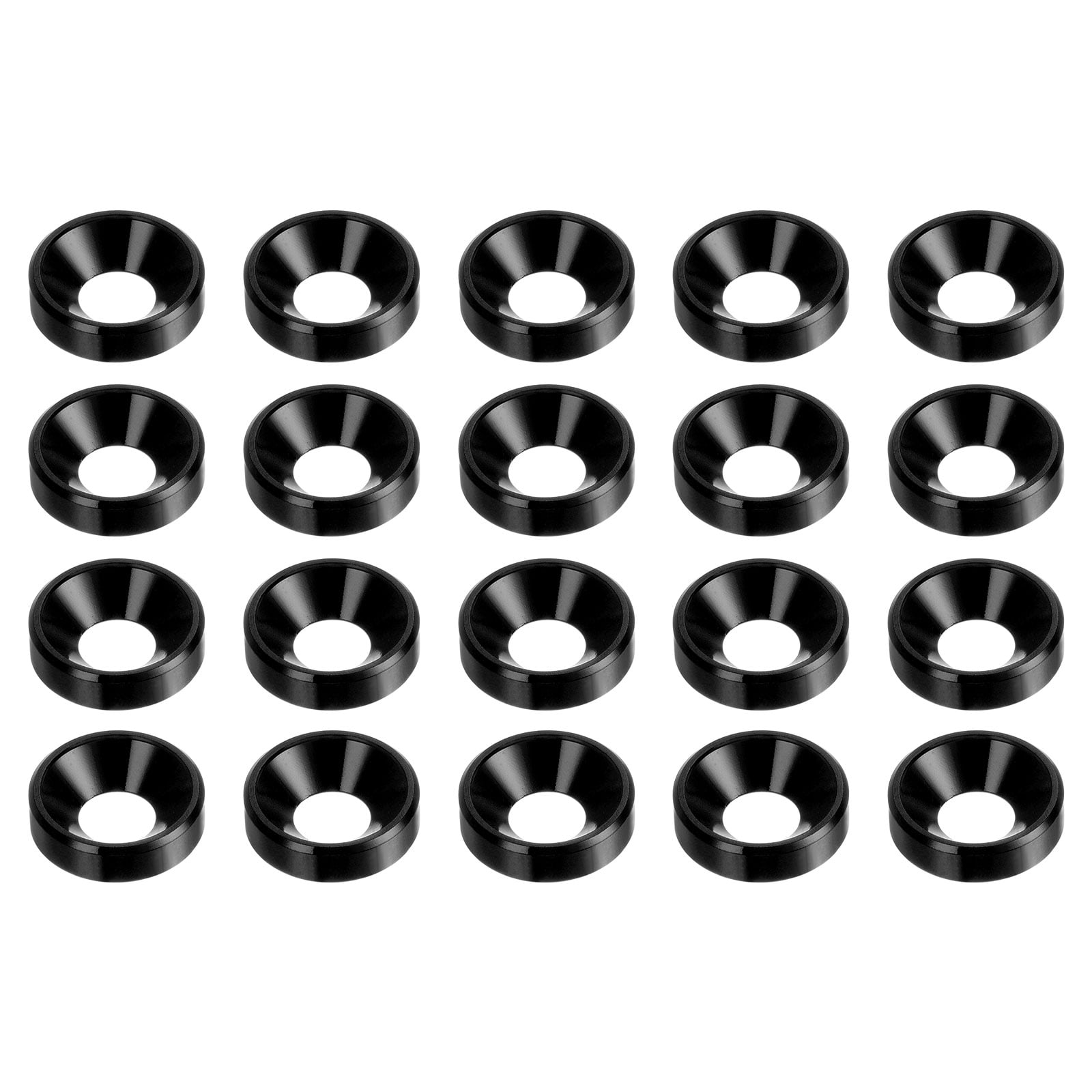 Uxcell 20pcs Countersunk Washer M5 Anodized Aluminum Alloy Finishing ...