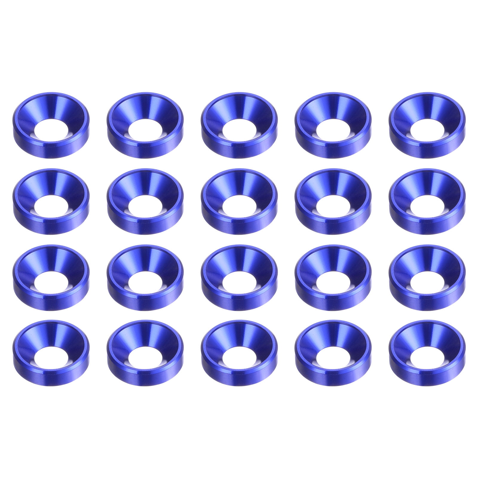 Uxcell 20pcs Countersunk Washer M5 Anodized Aluminum Alloy Finishing ...