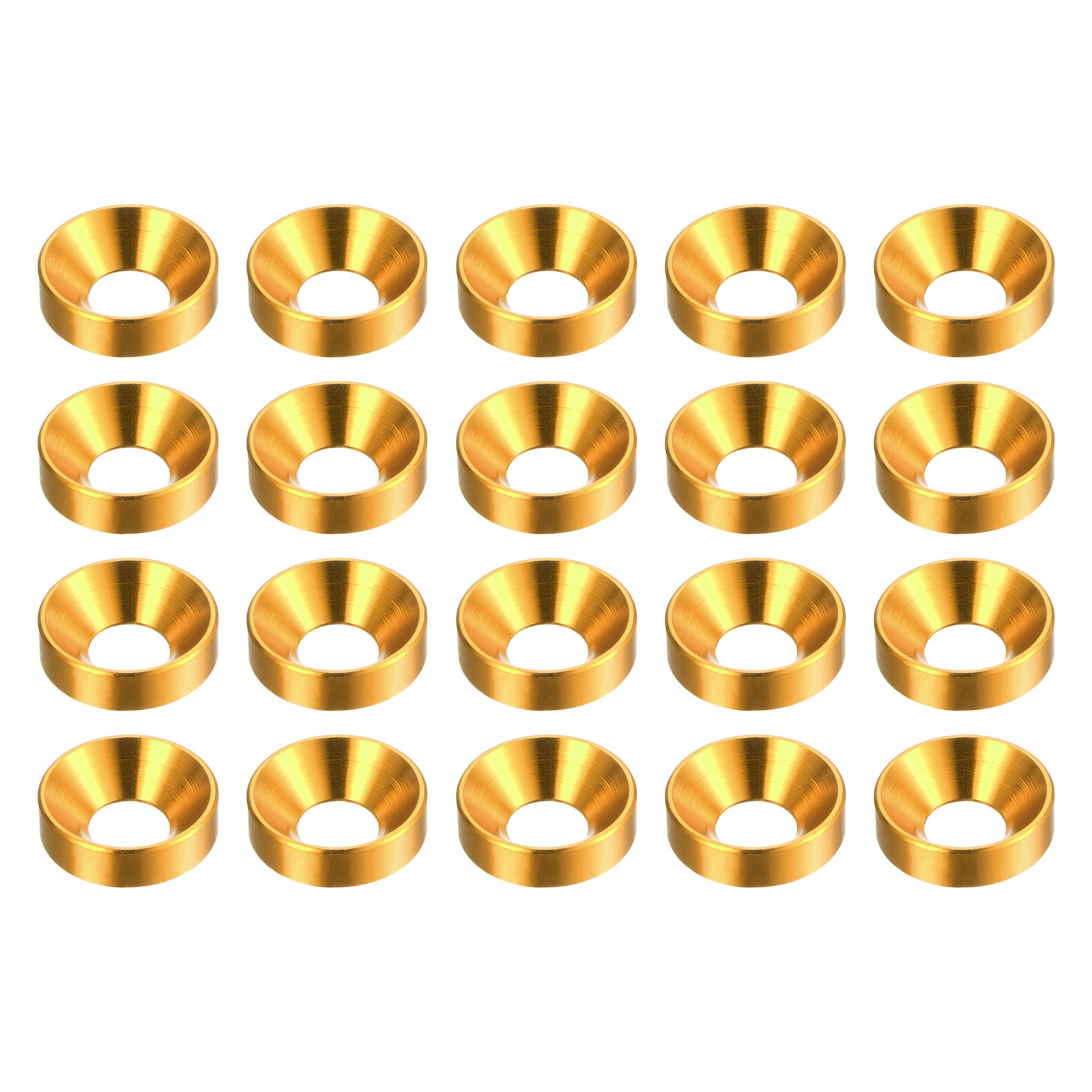Uxcell 20pcs Countersunk Washer M5 Anodized Aluminum Alloy Finishing ...