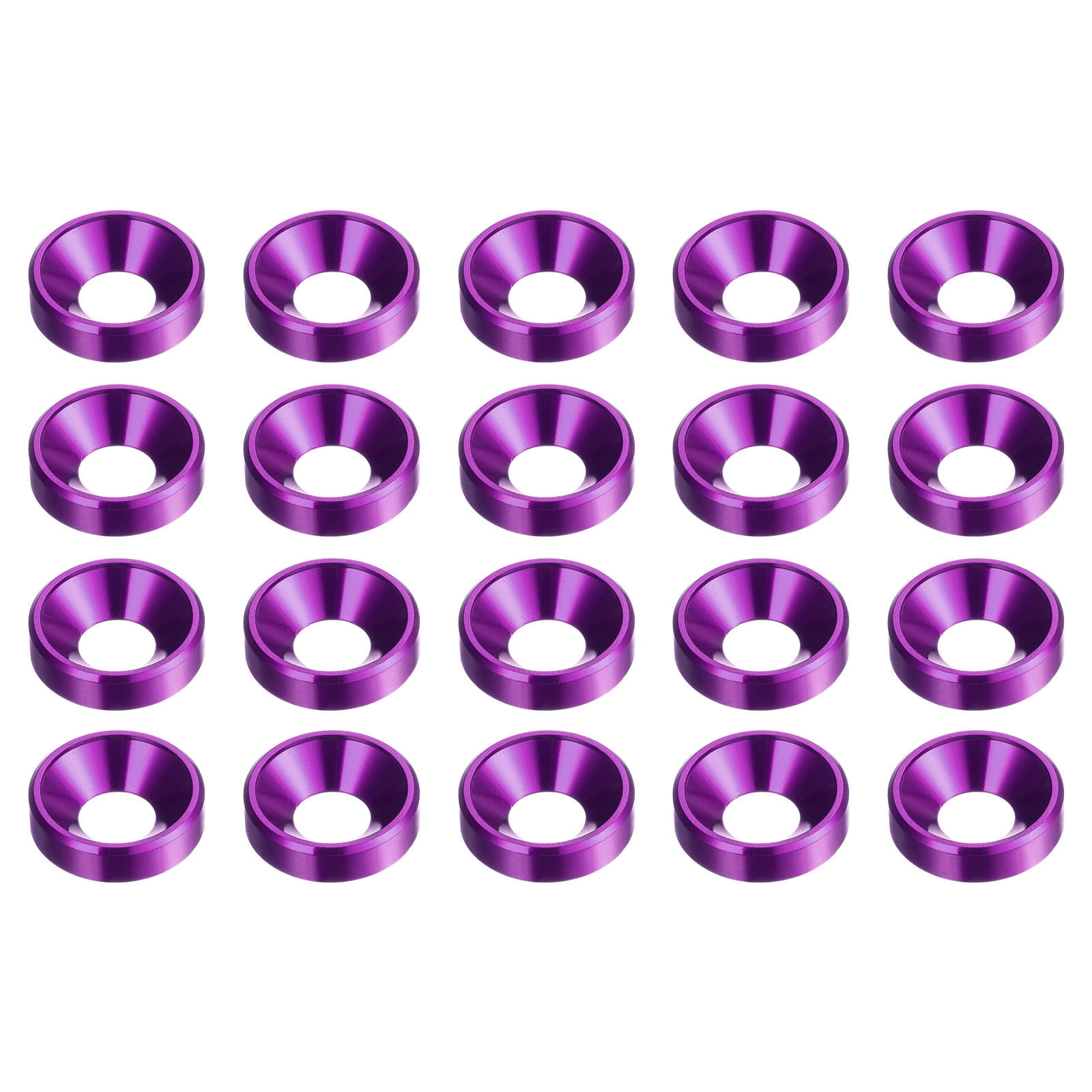 Uxcell 20pcs Countersunk Washer M5 Anodized Aluminum Alloy Finishing ...