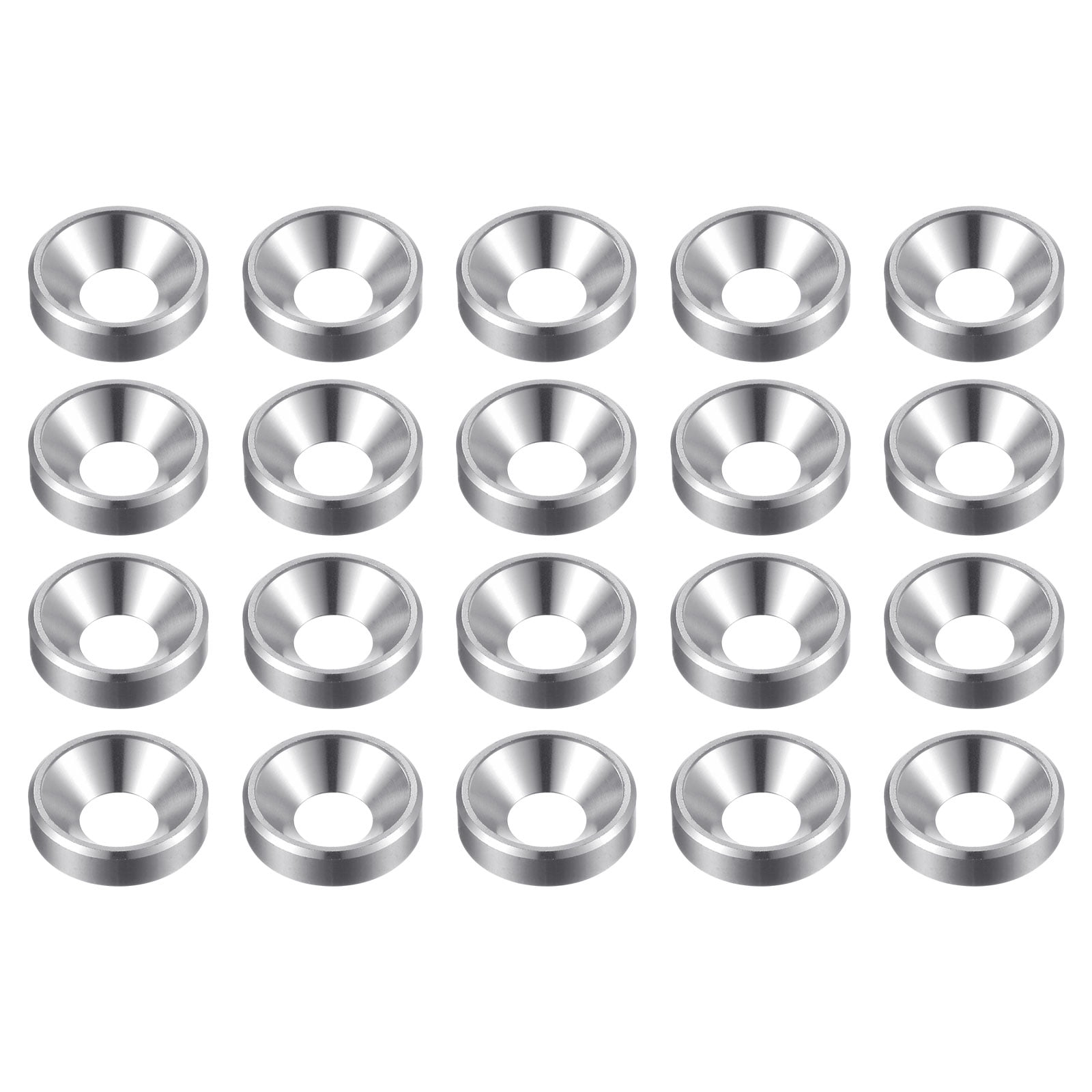 Uxcell 20pcs Countersunk Washer M5 Anodized Aluminum Alloy Finishing ...