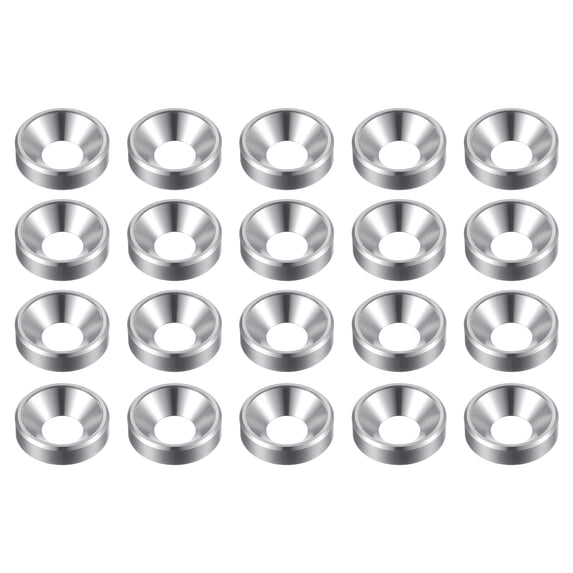 Uxcell 20pcs Countersunk Washer M5 Anodized Aluminum Alloy Finishing ...