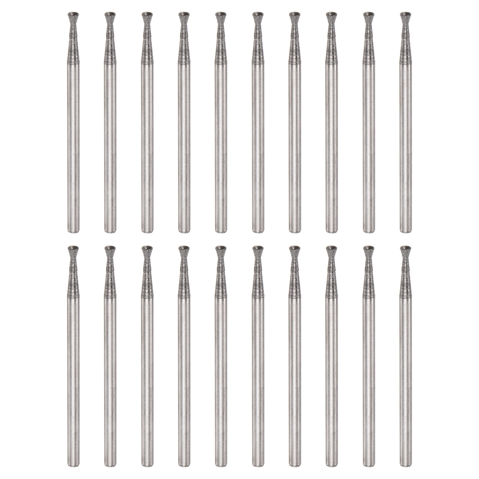 Uxcell 20pcs Diamond Grinding Head 2mm Dia 3/32" Shank Carving Bits ...