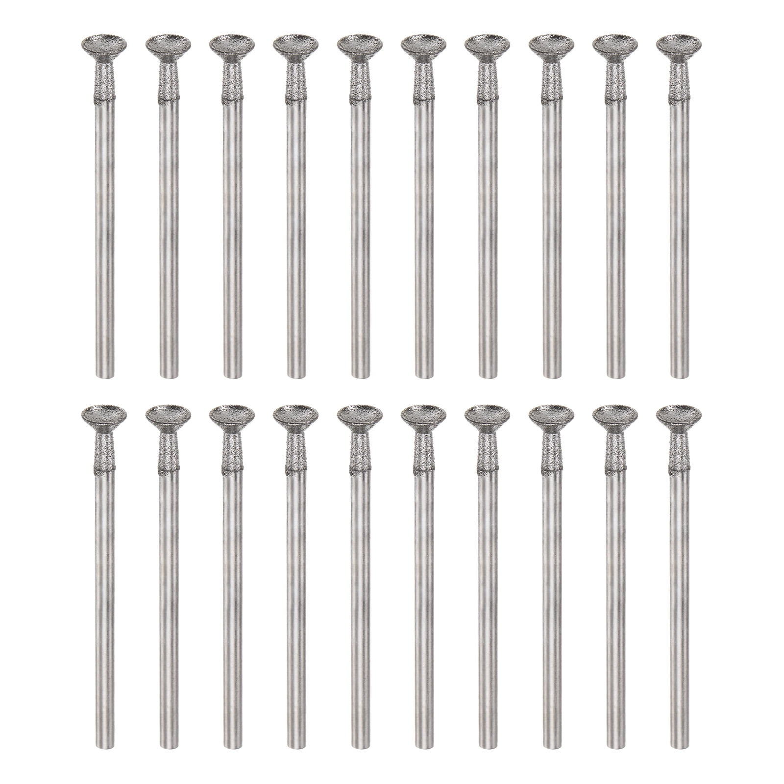 Uxcell 20pcs Diamond Grinding Head 5mm Dia 3/32" Shank Carving Bits ...