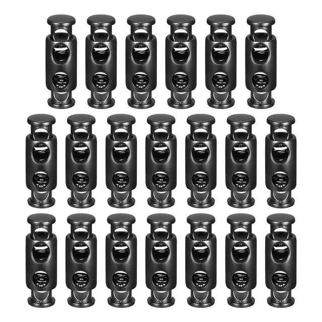 Uxcell 20pcs Double Hole Cord End Rope Ends Lid Lock Toggle Cord ...