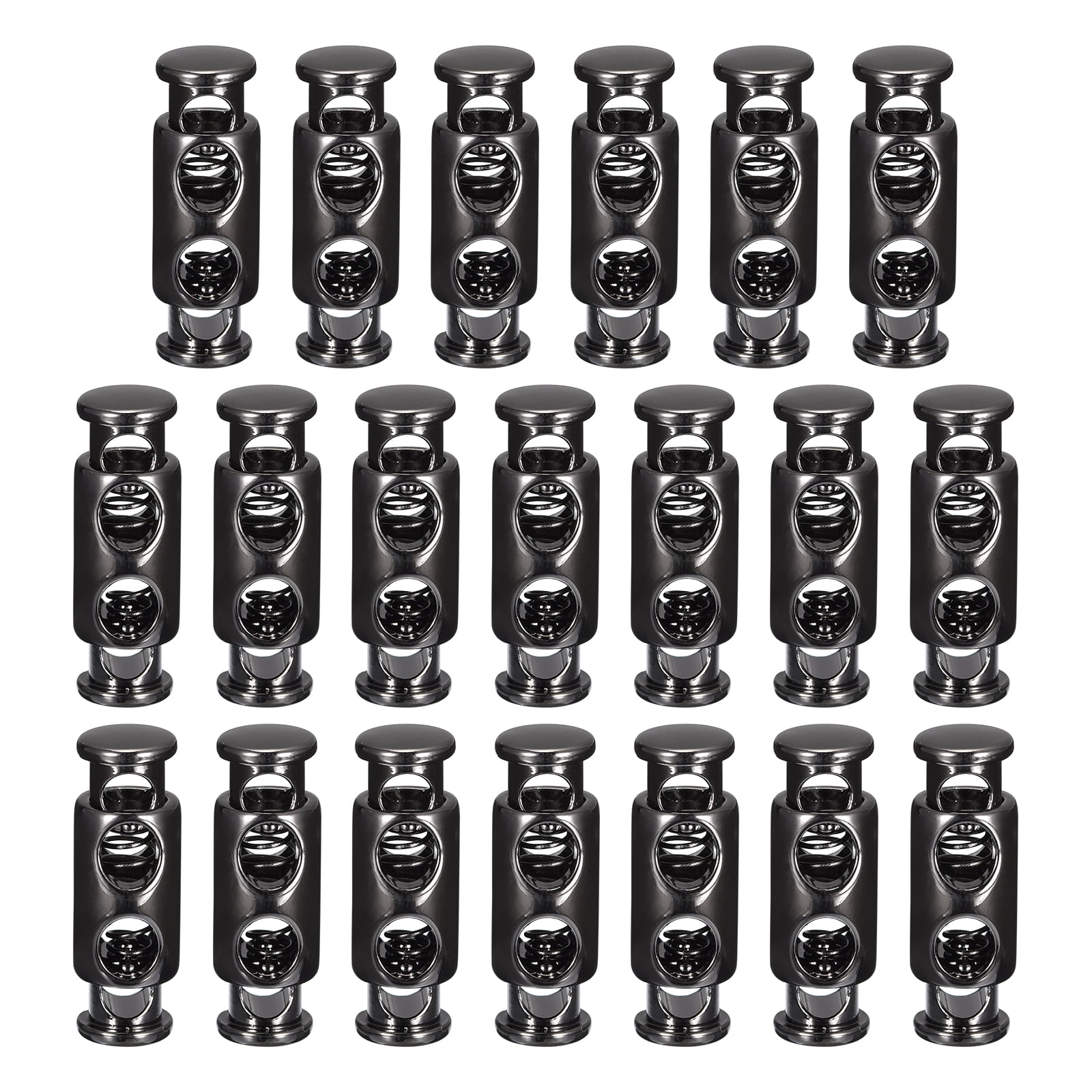Uxcell 20pcs Double Hole Cord End Rope Ends Lid Lock Toggle Cord ...