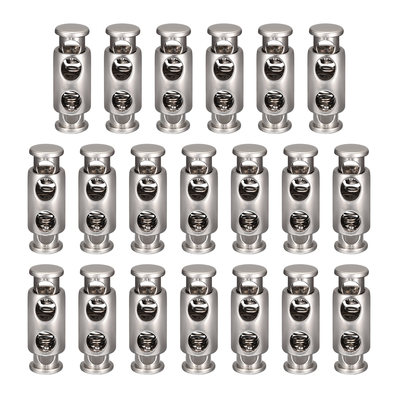 Uxcell 20pcs Double Hole Cord End Rope Ends Lid Lock Toggle Cord ...