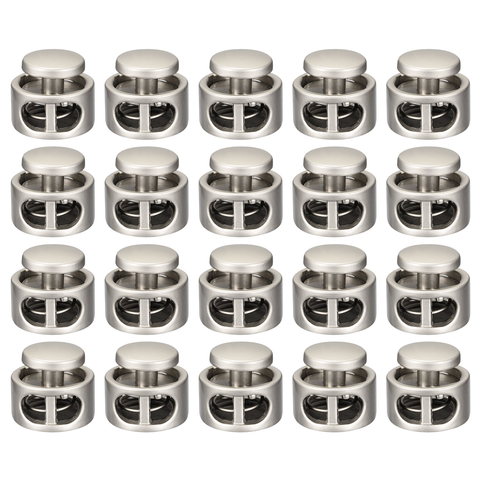 Uxcell 20pcs Double Hole Cord Locks End Fastener Slider for Drawstrings ...