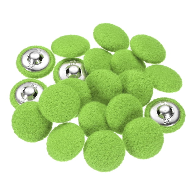 Uxcell 20pcs Fabric Cloth Covered Buttons 0.8" Round Plush Sweaters ...
