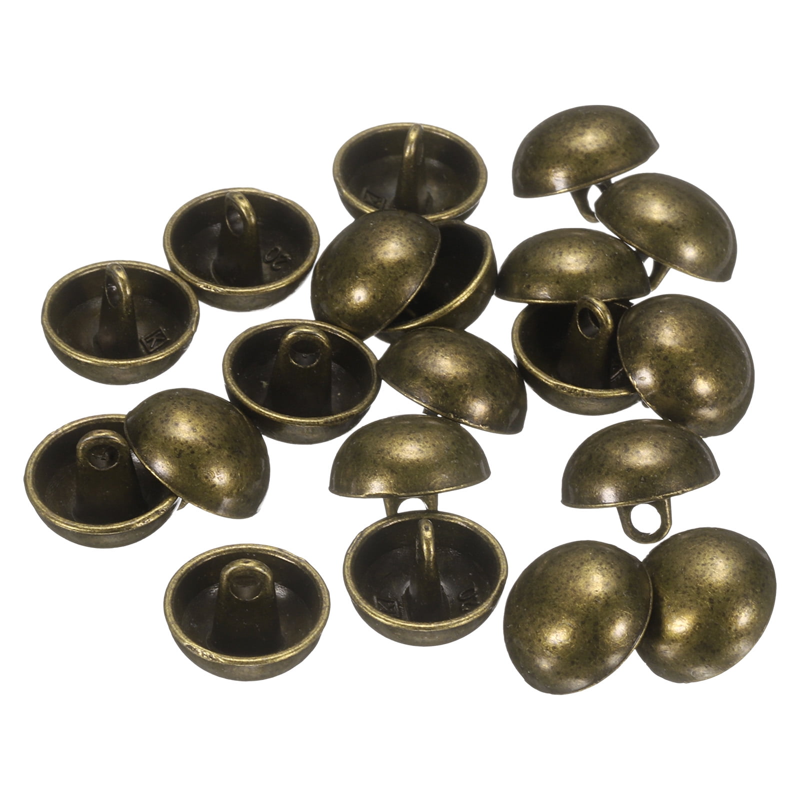Uxcell 20pcs Hal-Domed Metal Sewing Buttons, 12.5mm / 1/2" Half Round ...