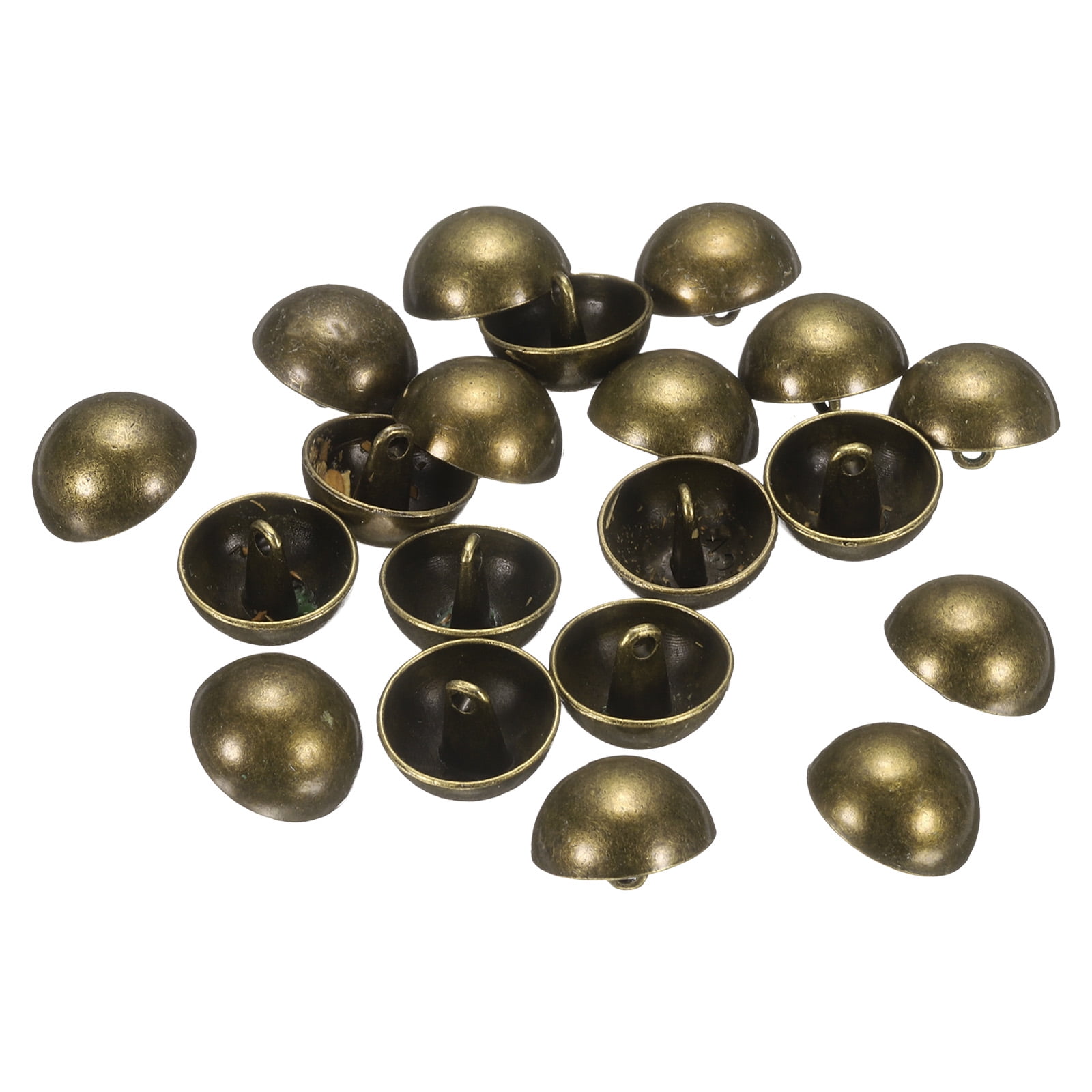 Uxcell 20pcs Hal-Domed Metal Sewing Buttons, 18mm / 21/32" Half Round ...