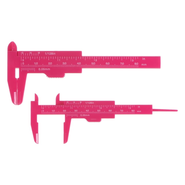 Uxcell 20pcs Mini Plastic Vernier Caliper 80mm/3" Double Scale Metric ...