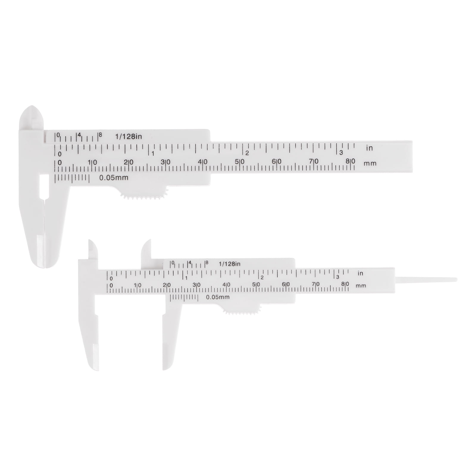 Uxcell 20pcs Mini Plastic Vernier Caliper 80mm/3" Double Scale Metric ...