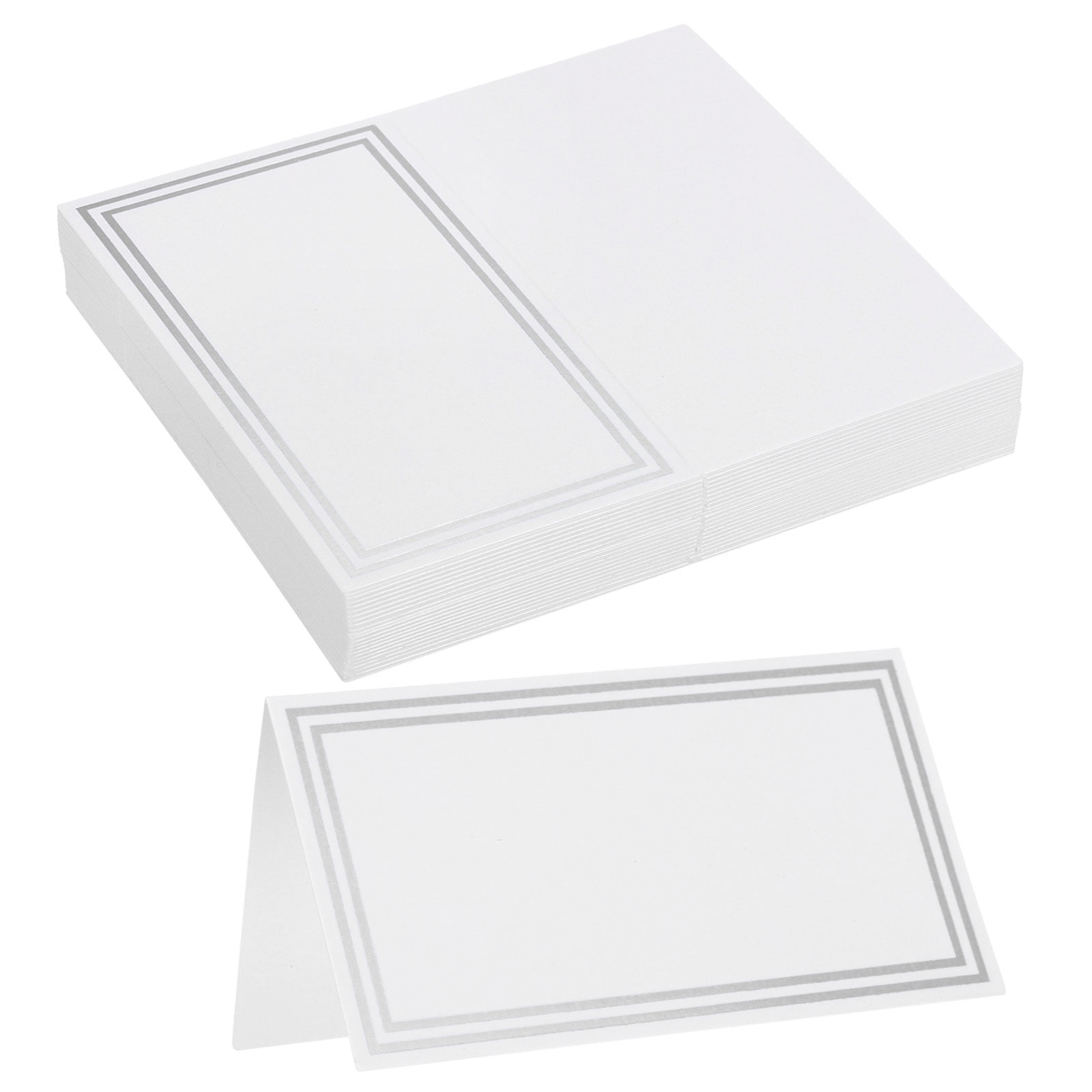 Uxcell 20pcs Place Cards, Line Border Printable Place Name Cards for ...