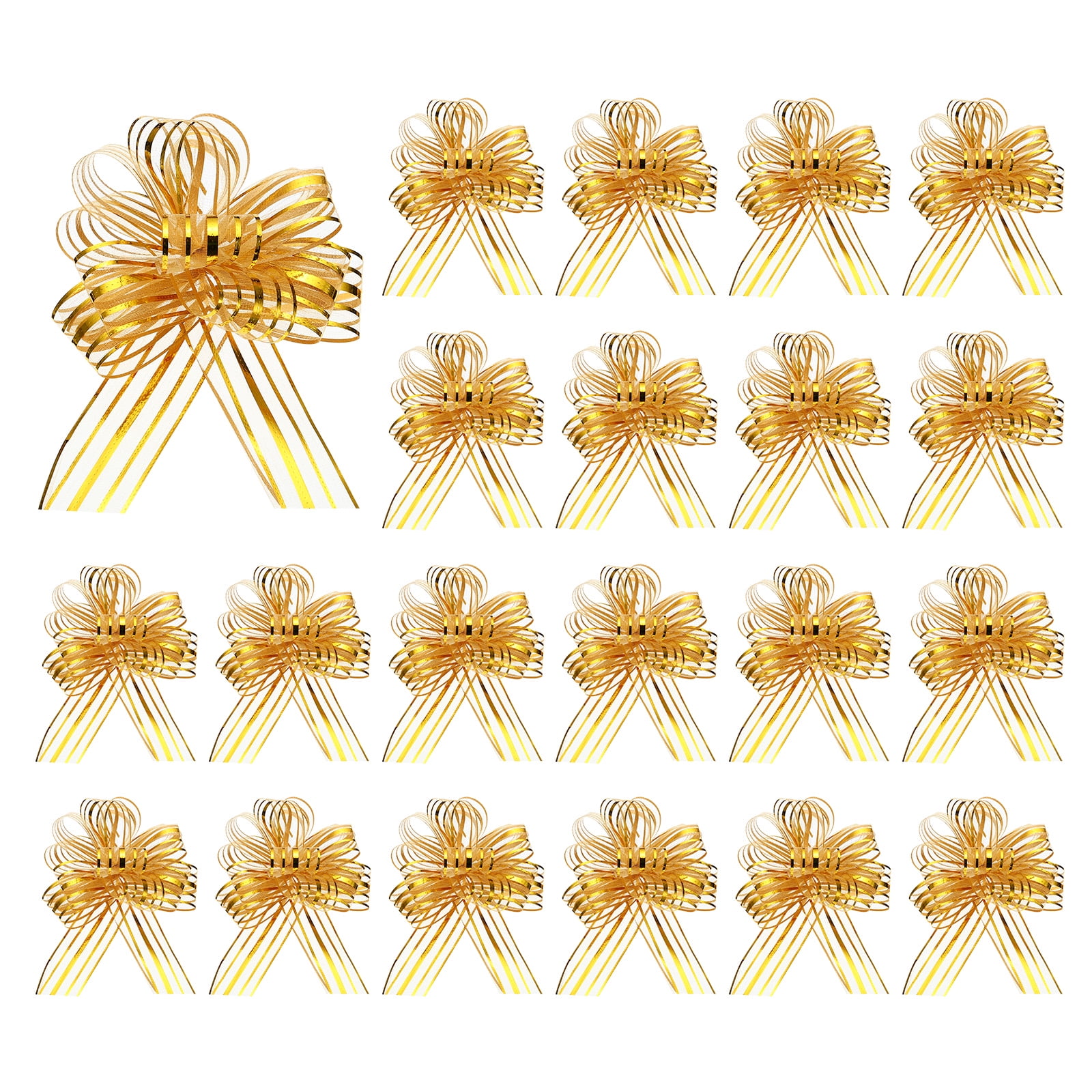 Uxcell 20pcs Pull Bows 6.3 Inches Wide Ribbon Gift Bow for Gift ...