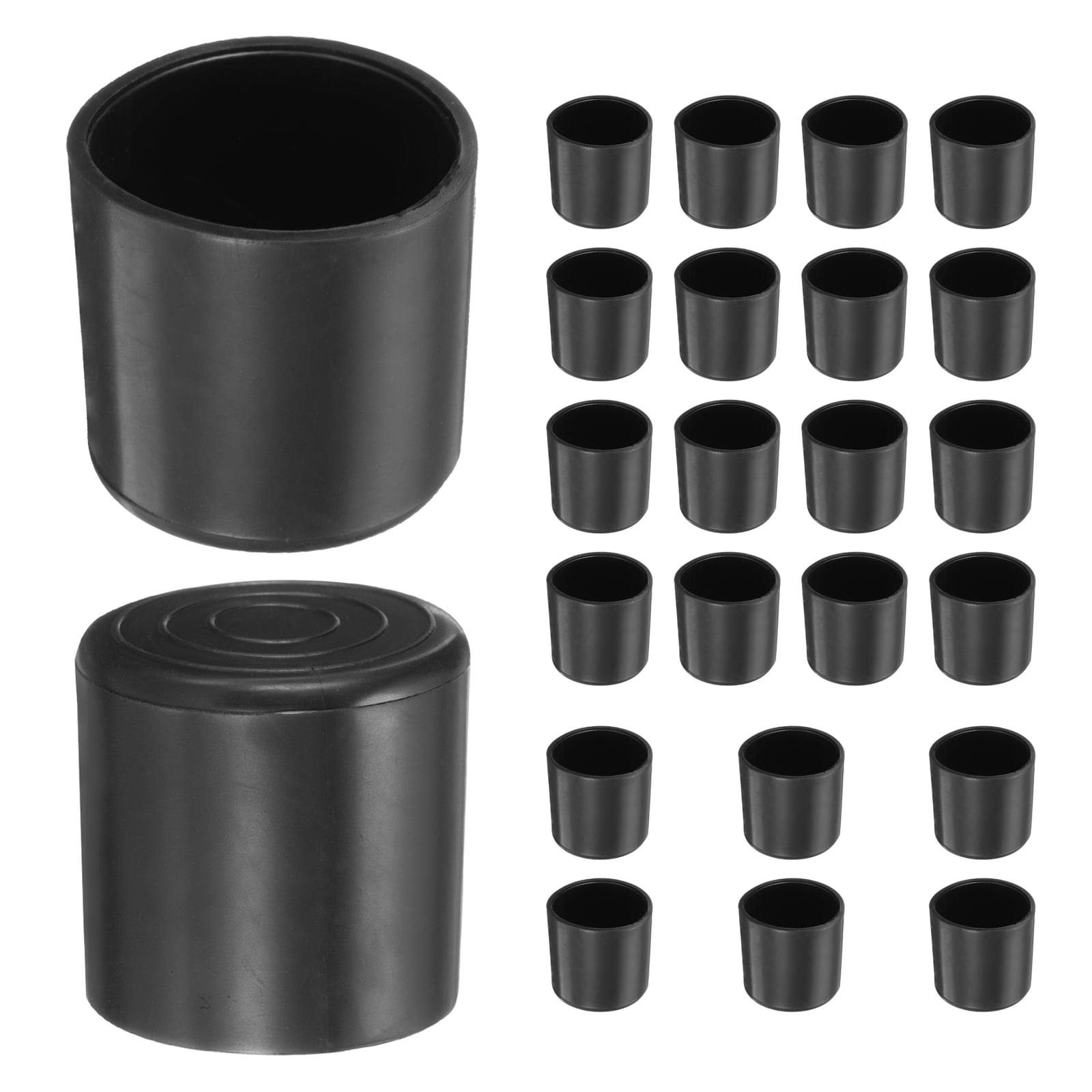 Uxcell 20pcs Round Chair Leg Caps 1.3 Inch PVC Chair Feet Covers for ...