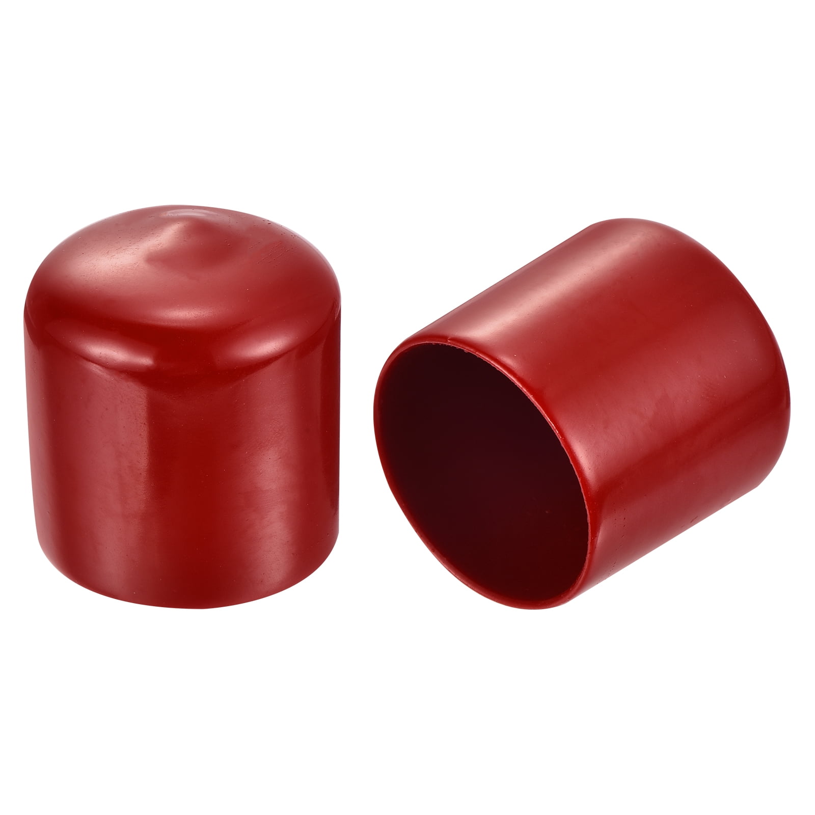 Uxcell 20pcs Round Rubber End Cap 1 1/4"(32mm) Burgundy Red Vinyl Cover ...