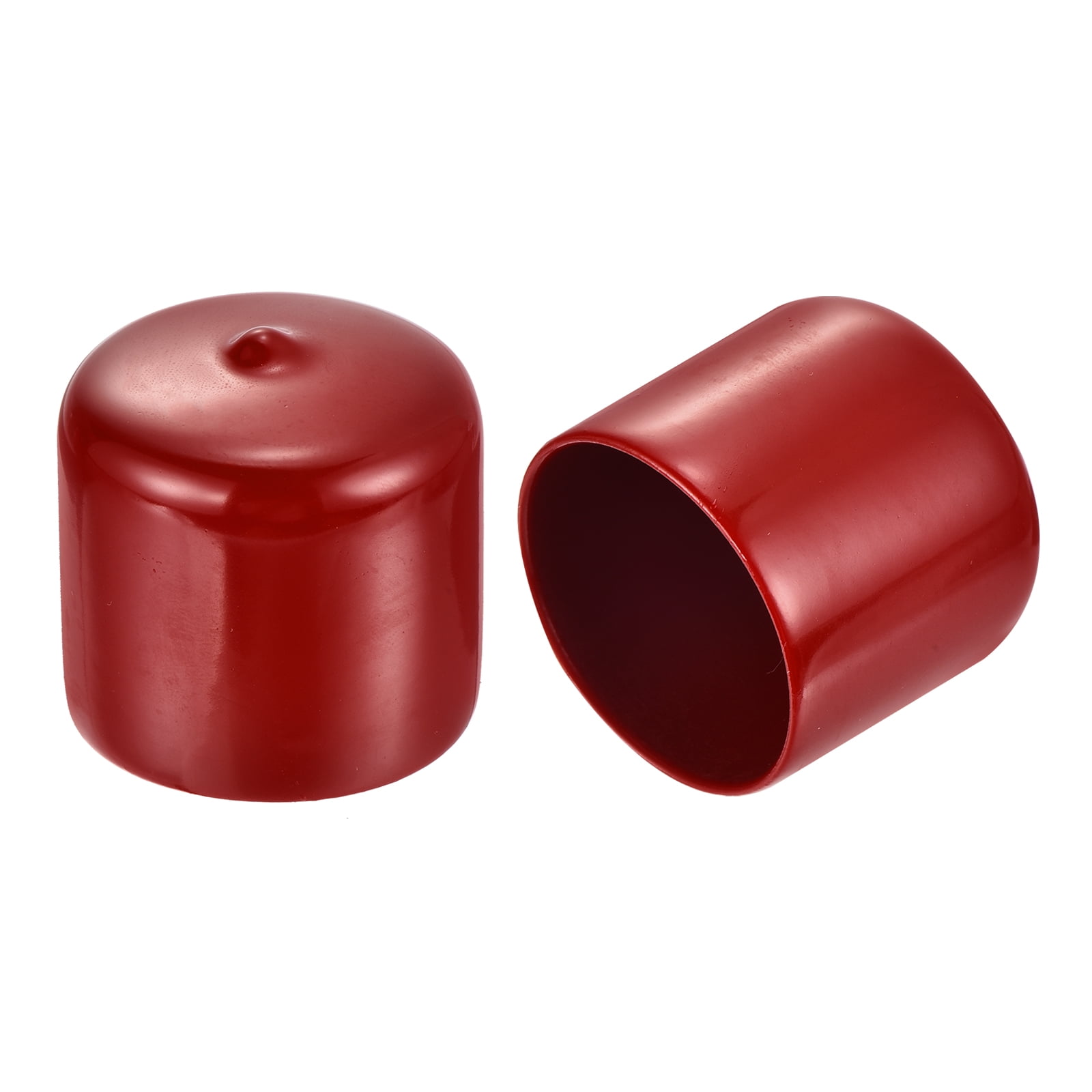 Uxcell 20pcs Round Rubber End Cap 1 3/8"(35mm) Burgundy Red Vinyl Cover ...
