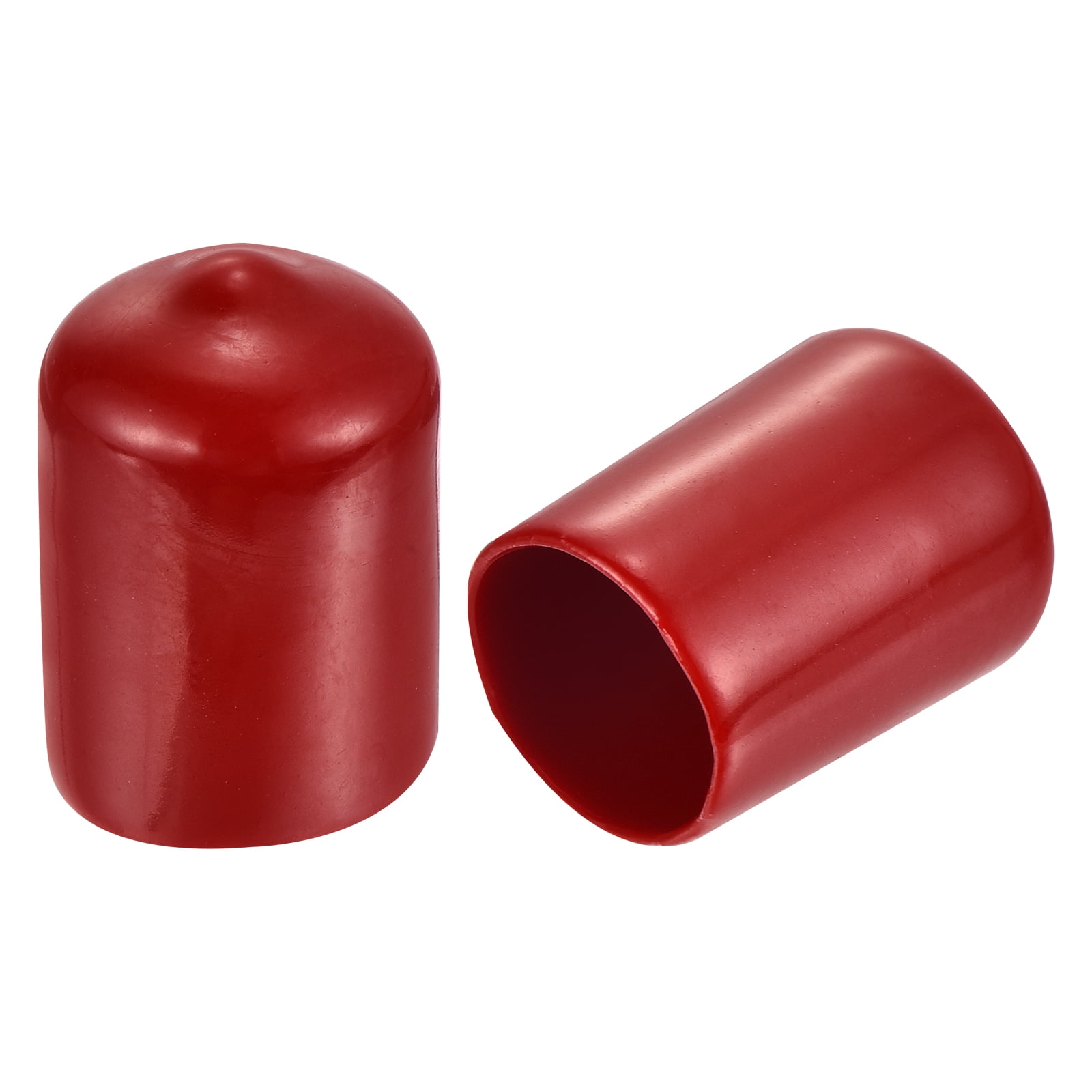 Uxcell 20pcs Round Rubber End Caps 0.61"(15.5mm) Burgundy Red Vinyl ...