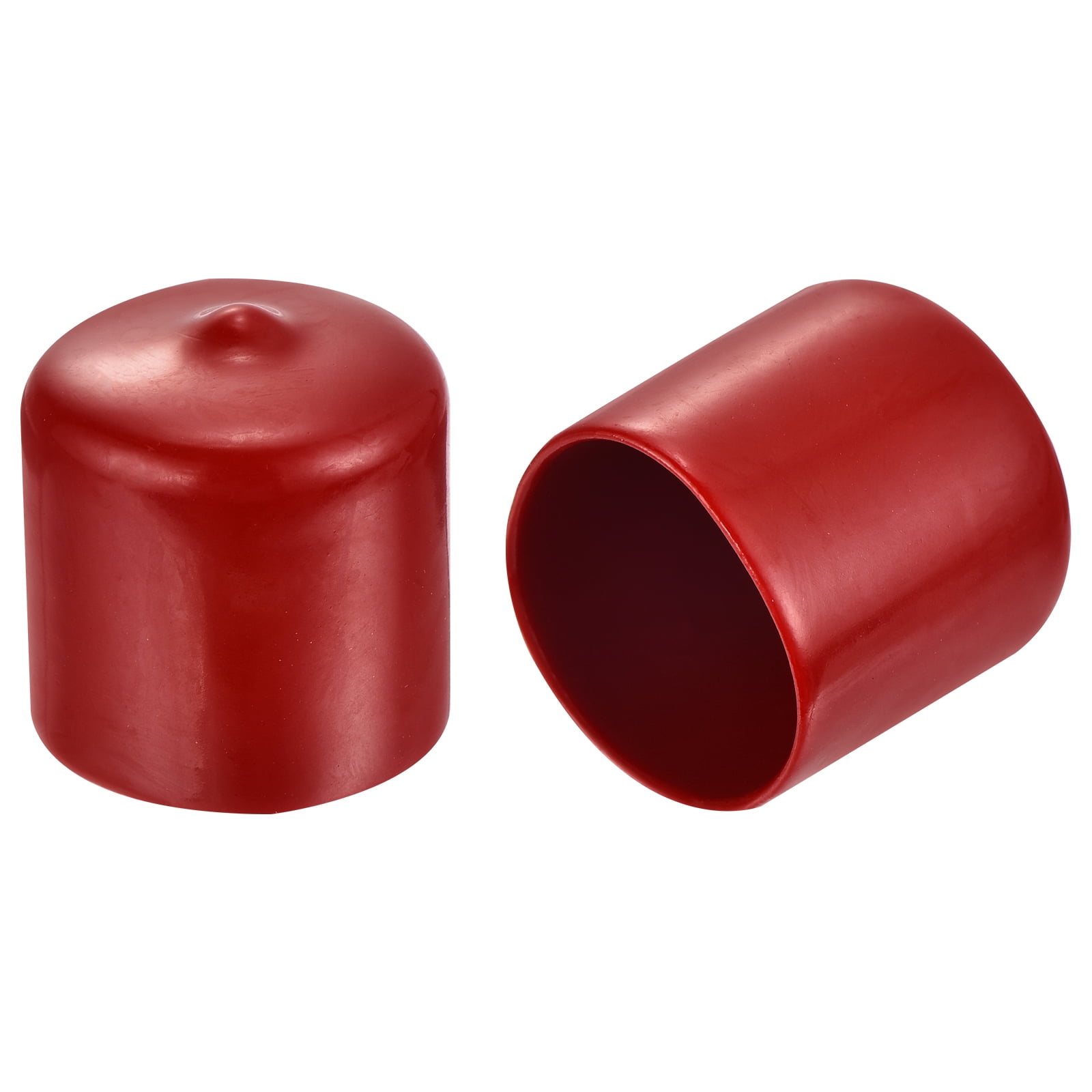 Uxcell 20pcs Round Rubber End Caps 1.02" Burgundy Red Vinyl Cover Screw ...