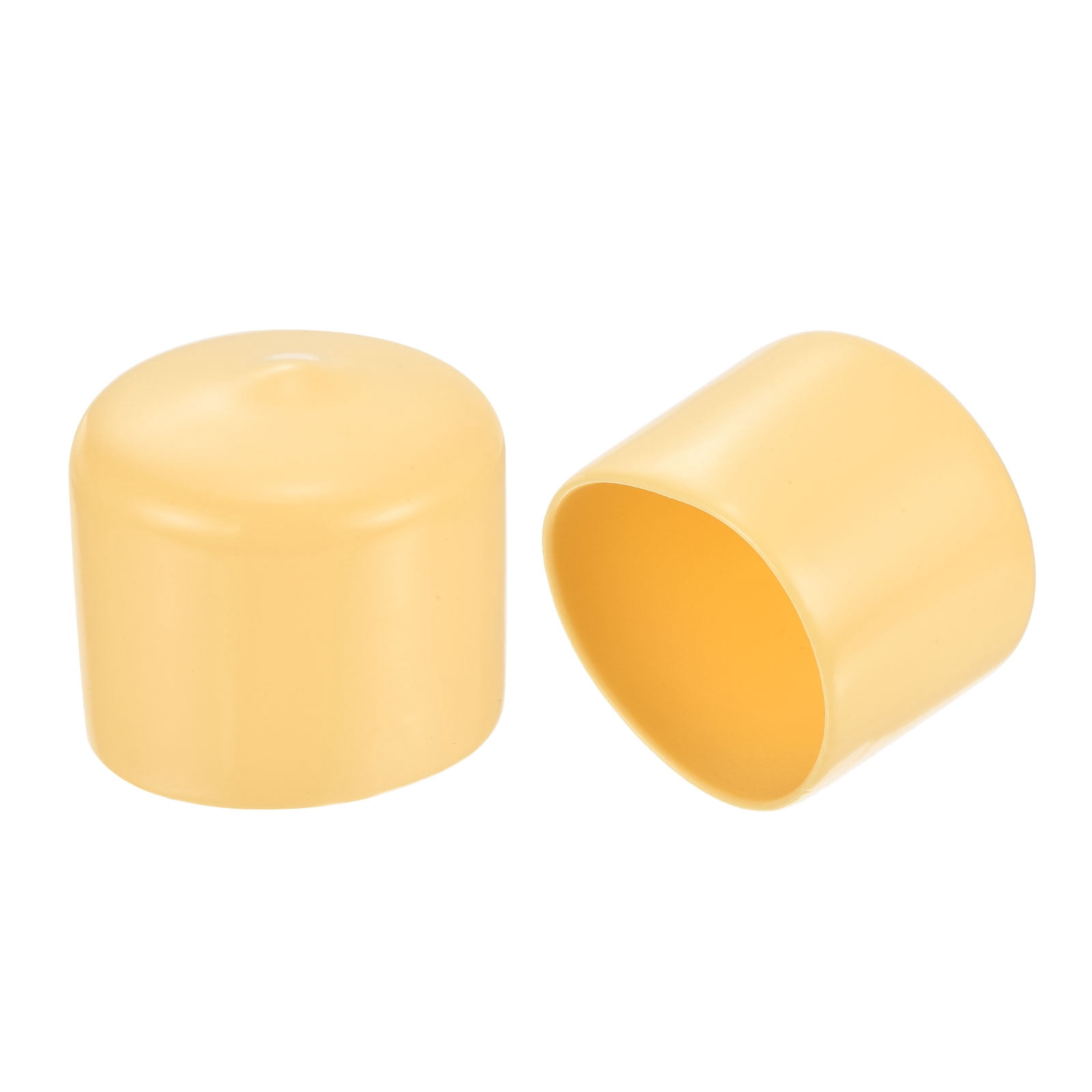 Uxcell 20pcs Round Rubber End Caps 1.5" Beige Vinyl Cover Screw Thread ...