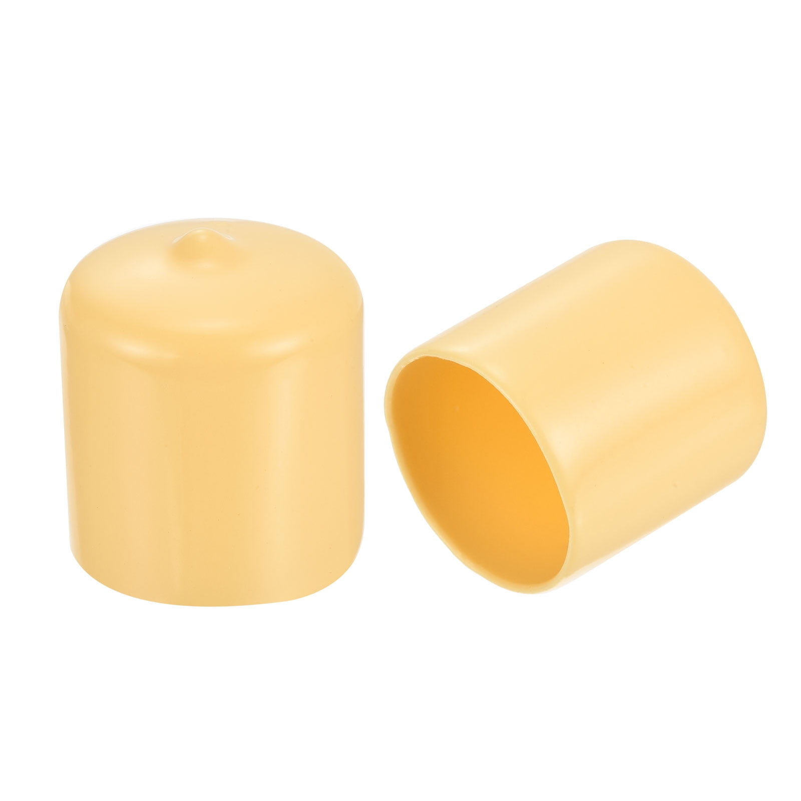 Uxcell 20pcs Round Rubber End Caps 1 1/4"(32mm) Beige Vinyl Cover Screw ...