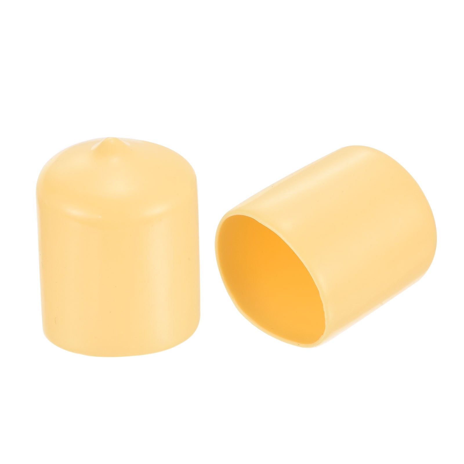 Uxcell 20pcs Round Rubber End Caps 1 1/8"(28mm) Beige Vinyl Cover Screw ...