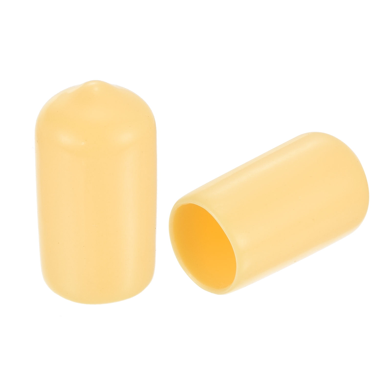Uxcell 20pcs Round Rubber End Caps 1/2"(12mm) Beige Vinyl Cover Screw ...