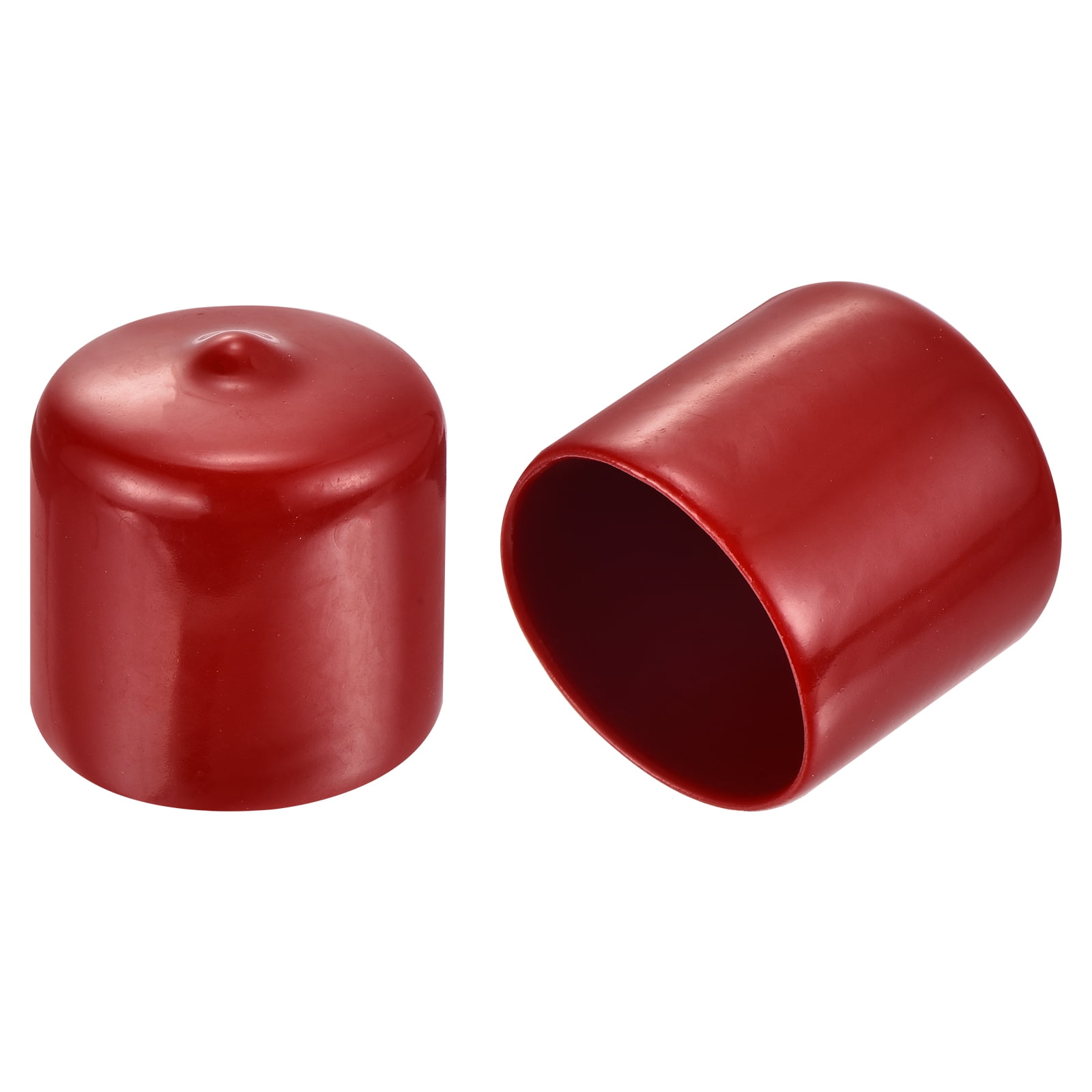 Uxcell 20pcs Round Rubber End Caps 1"(25mm) Burgundy Red Vinyl Cover ...