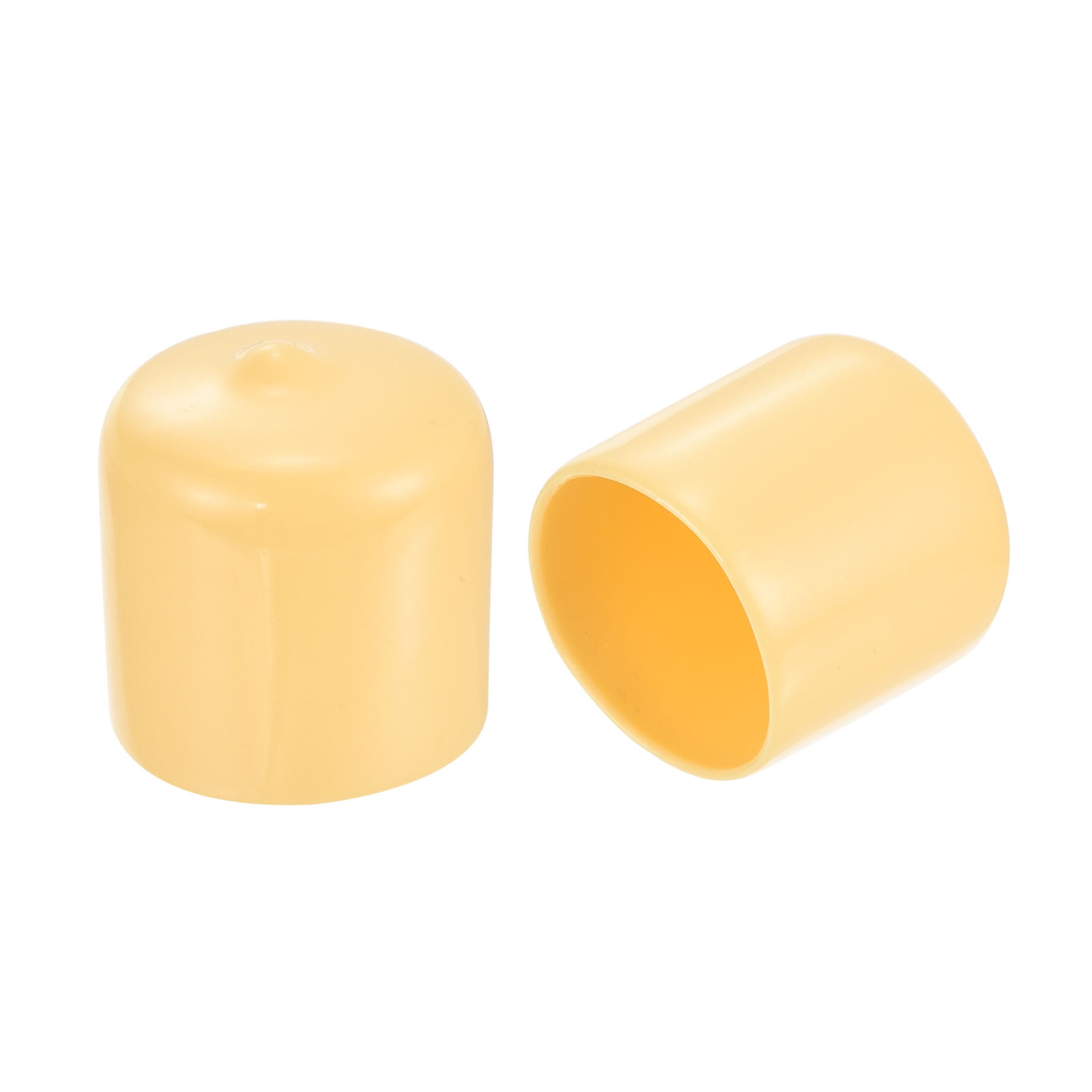 Uxcell 20pcs Round Rubber End Caps 1"(26mm) Beige Vinyl Cover Screw ...