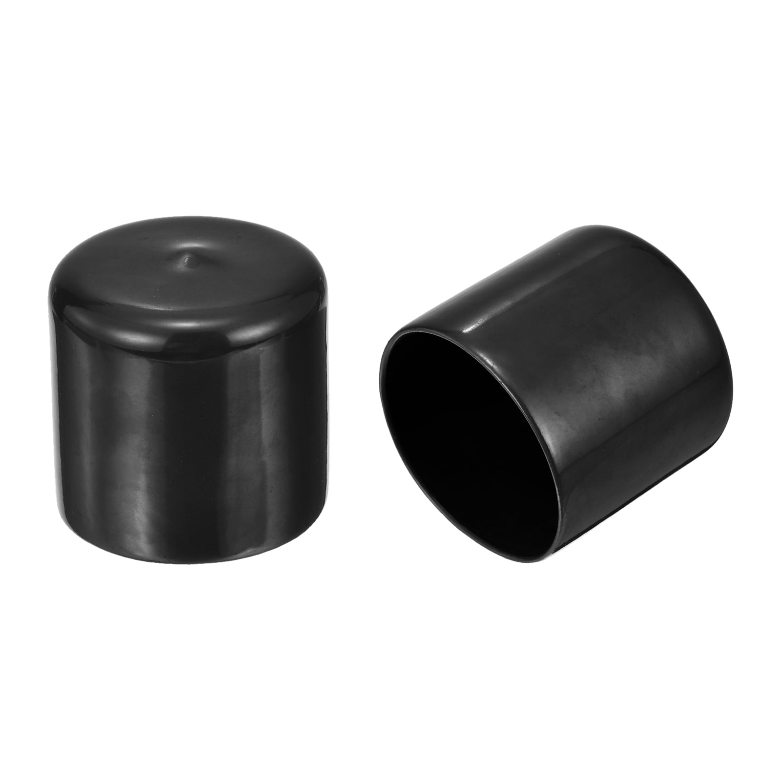 Uxcell 20pcs Round Rubber End Caps 1.73" Black Cover Screw Thread ...