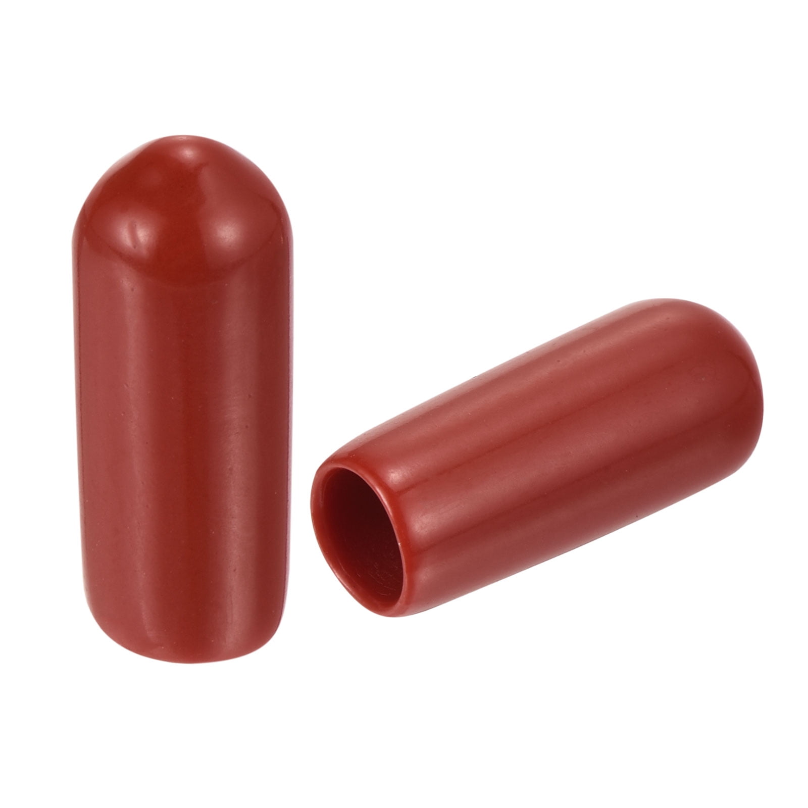 Uxcell 20pcs Round Rubber End Caps 0.22" Wine Red Cover Screw Thread ...
