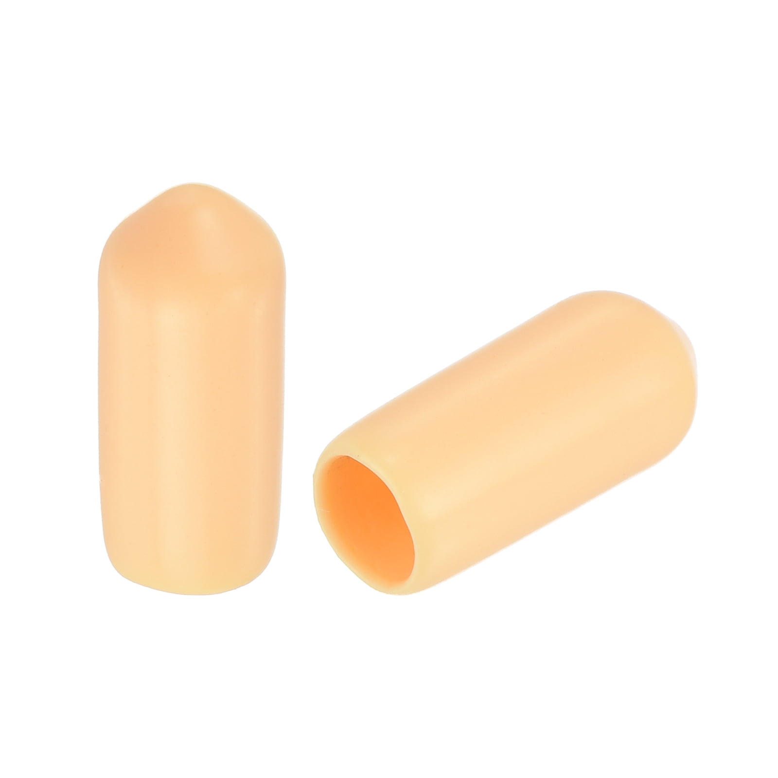 Uxcell 20pcs Round Rubber End Caps 1/4"(5.5mm) Beige Vinyl Cover Screw ...
